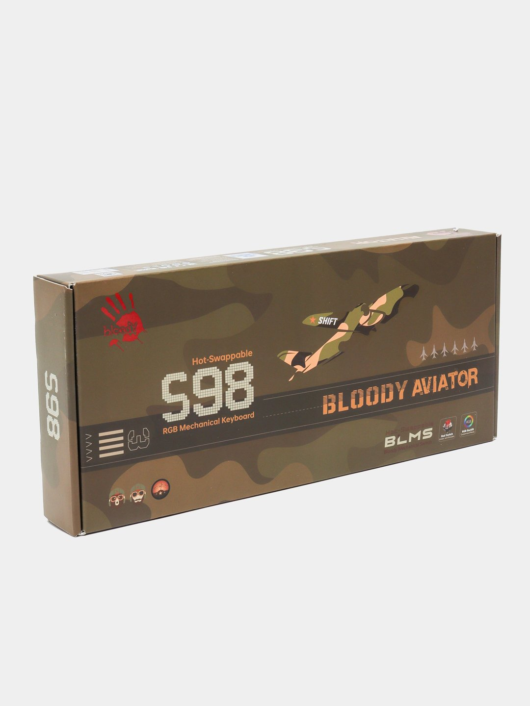 Механическая клавиатура Bloody S98 Naraka, Aviator, Sport Navy RGB ...