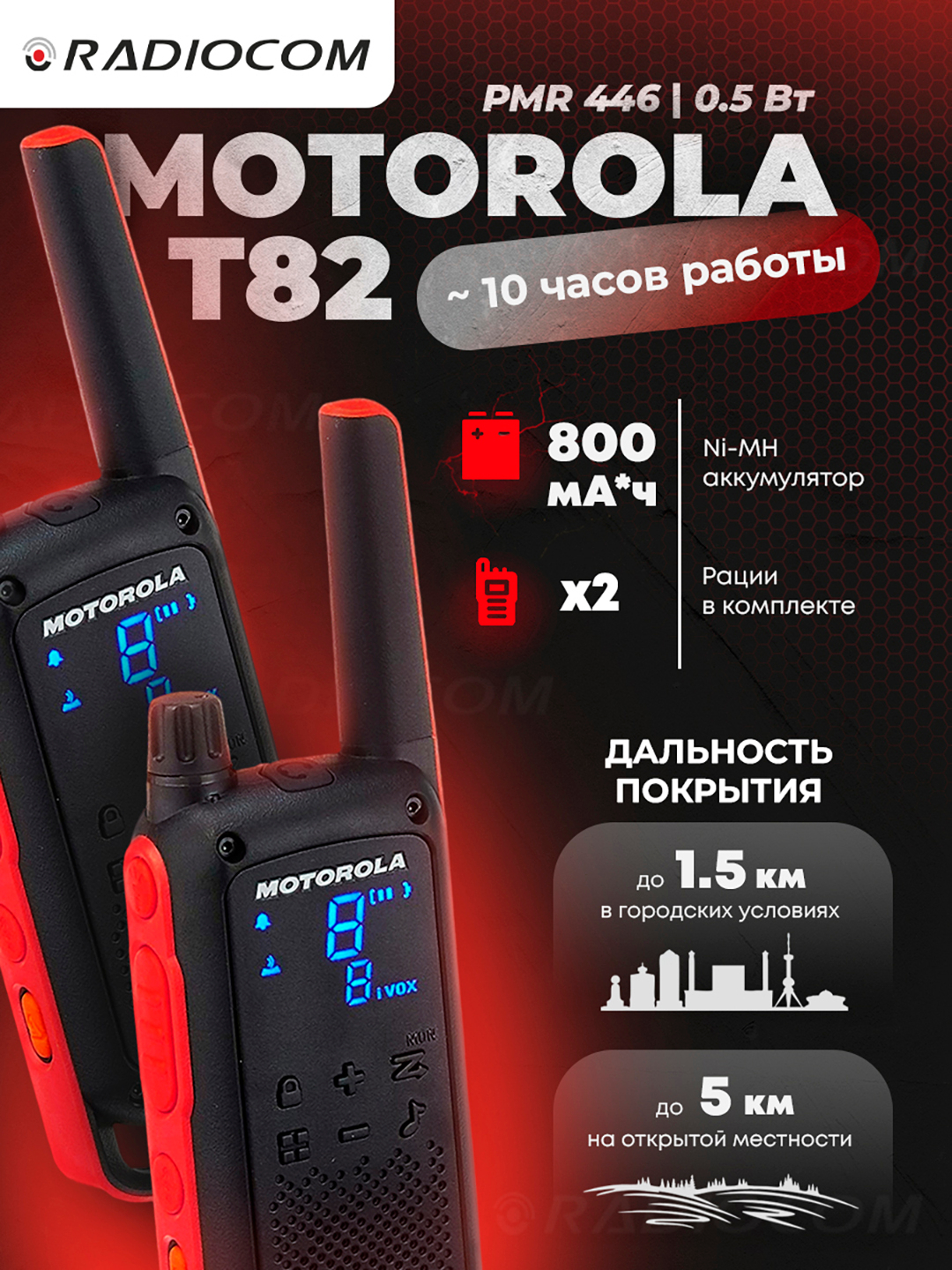 Рации Motorola Talkabout T82 купить по низким ценам в интернет-магазине ...