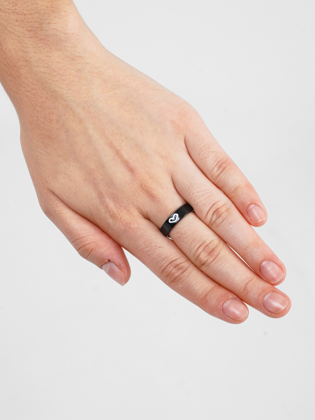 Juft, yurakchali uzuklar, 2 dona, oq-qora, sevishganlar uchun ...