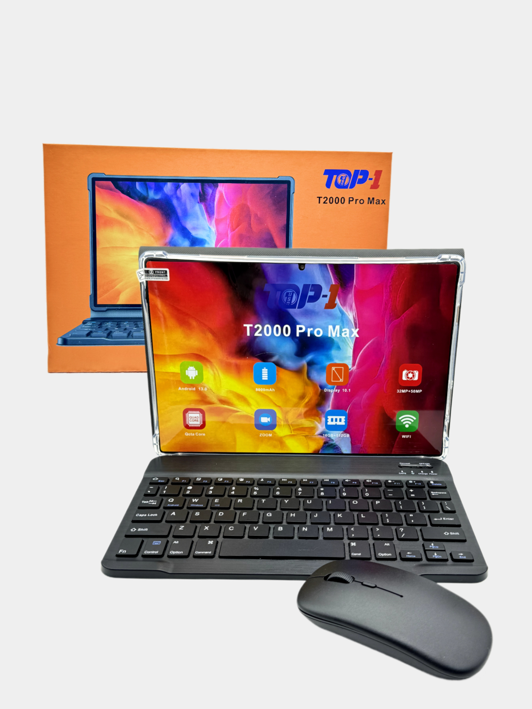 Планшет с SIM-картой, Android, с клавиатурой и мышкой, T2000 Pro Max 2/ ...