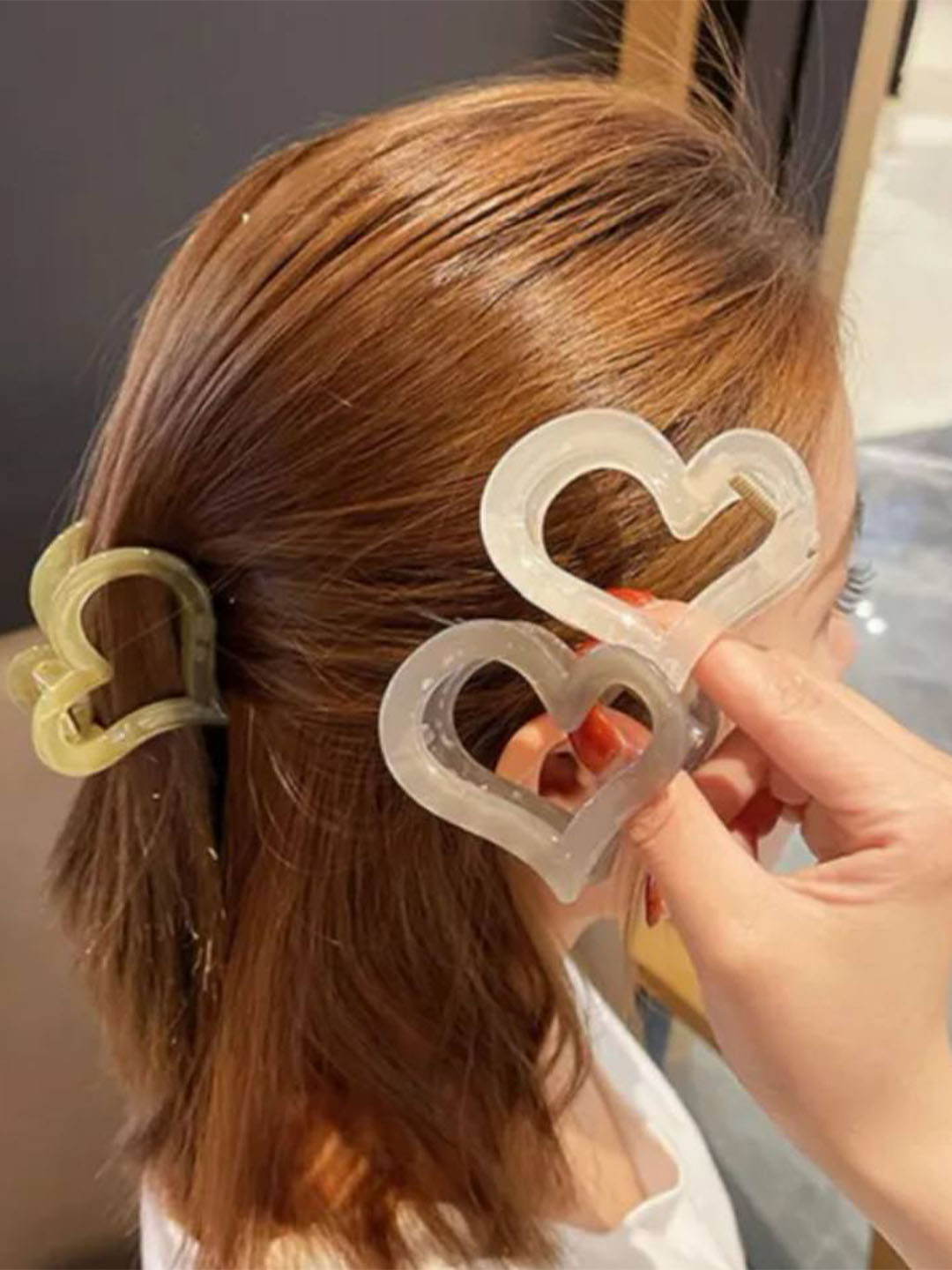 Yurak shaklidagi qisqich, sochlar uchunni arzon narxda sotib oling ...