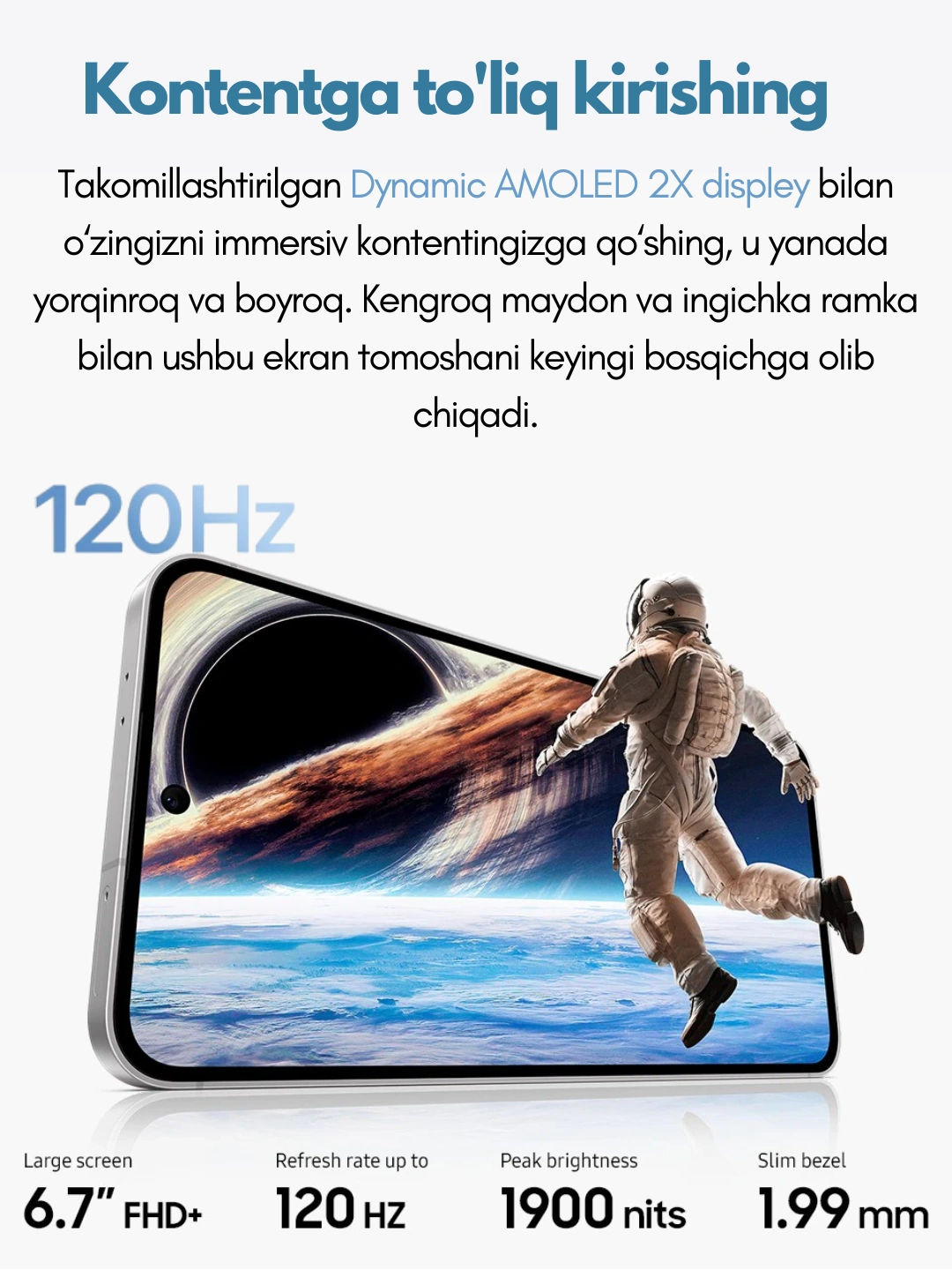 Смартфон Samsung Galaxy S24 FE 5G, Dynamic AMOLED, 50 МП, 120 Гц ...