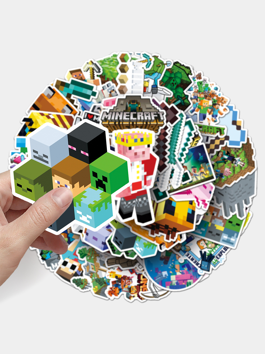 Наклейки стикеры, Minecraft, на телефон, 50шт разные, водостойкие купить по низким ценам в ...