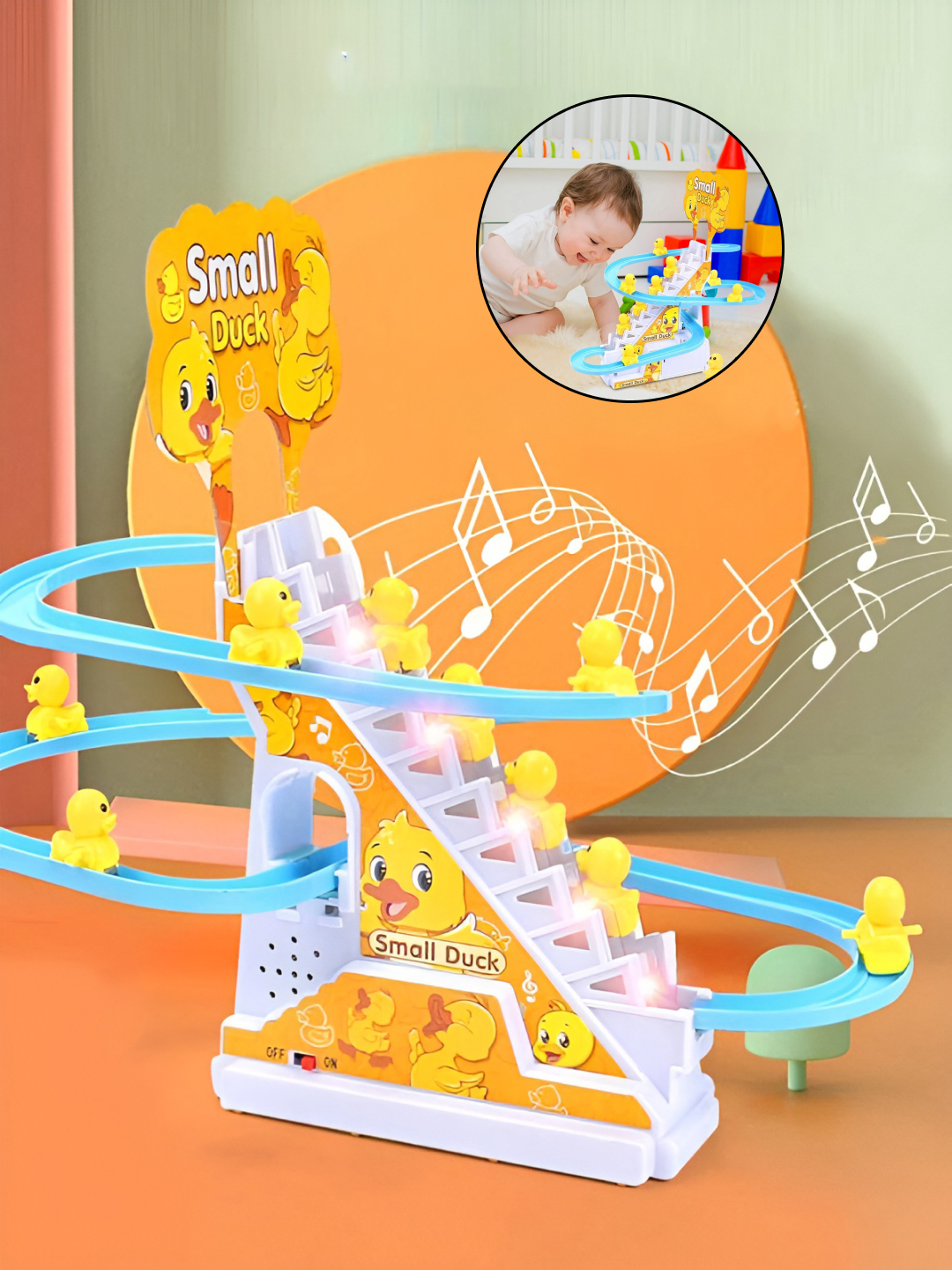 Уточки на горке Small Duck, игрушка развивающая и музыкальная для детей ...