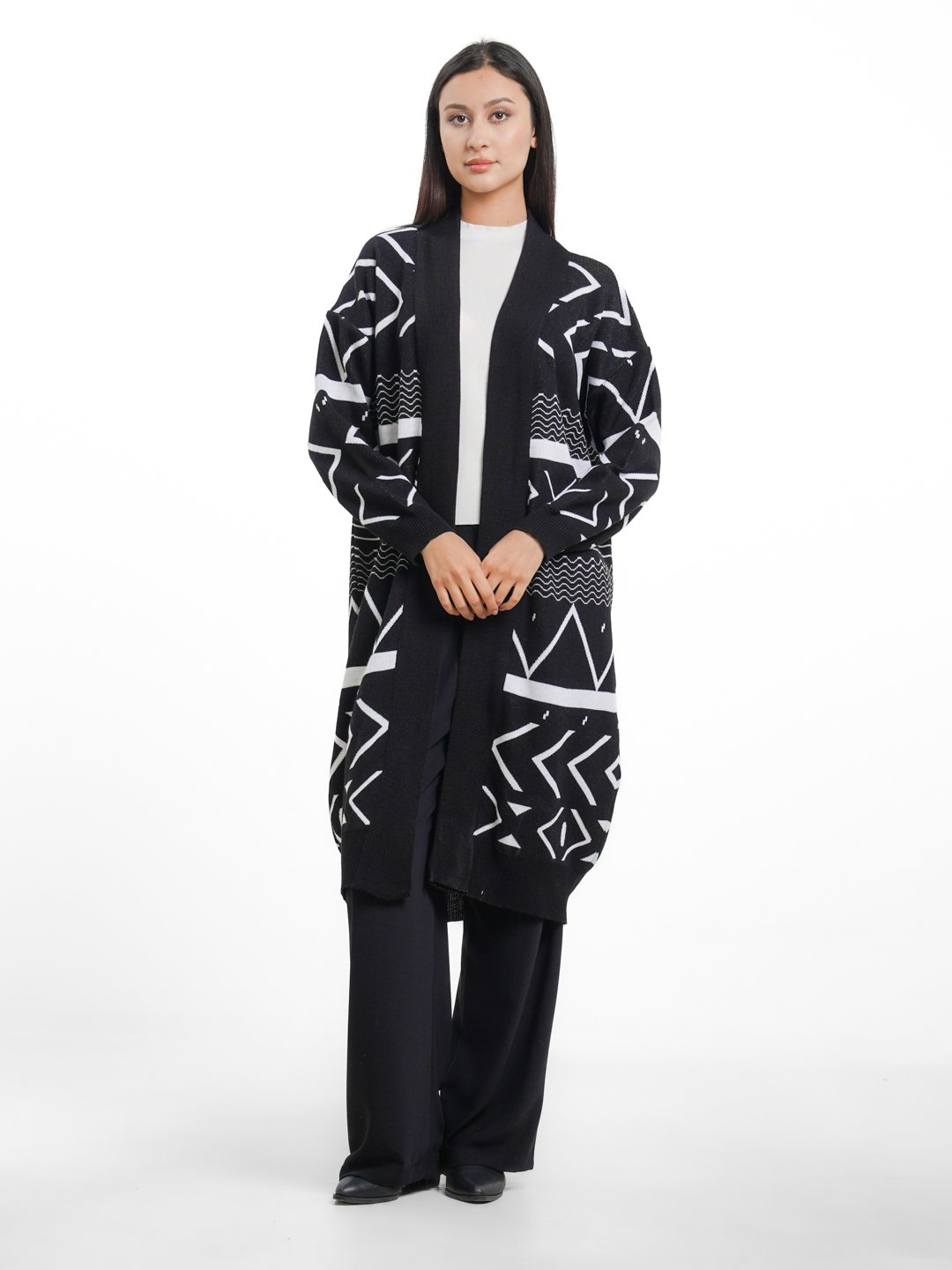 Женский кардиган DIDOV TRIKO с мягкой тканью и свободным кроем, великан ...