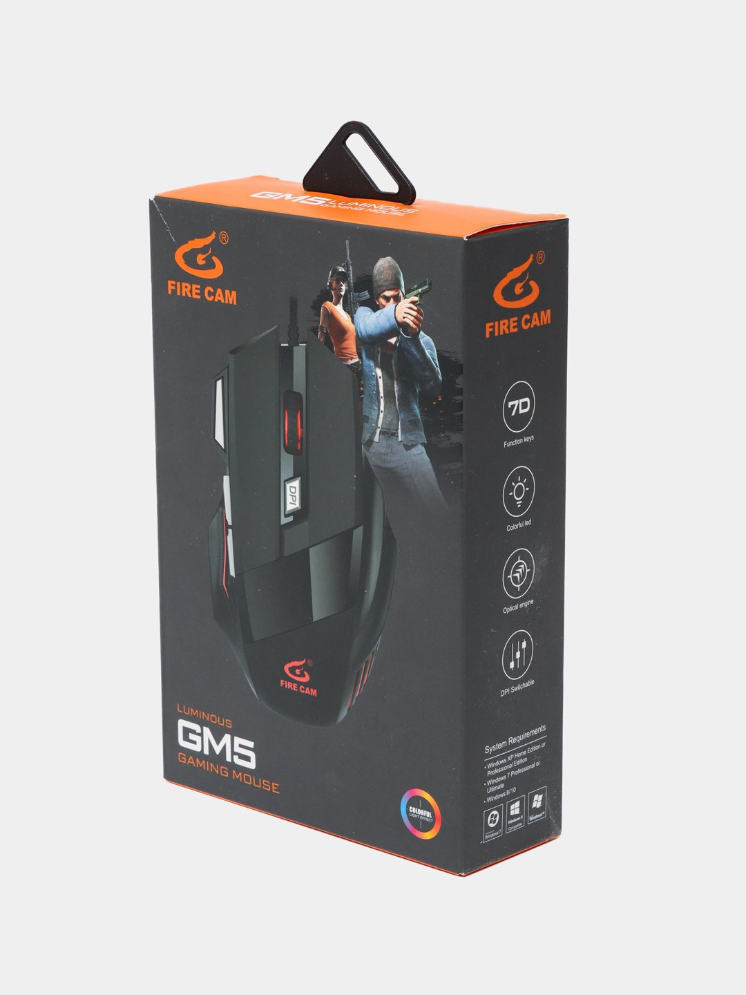 Игровая мышка FIRE CAM GM5 с RGB подстветкой, DPI 3600 купить по низким ценам в интернет ...