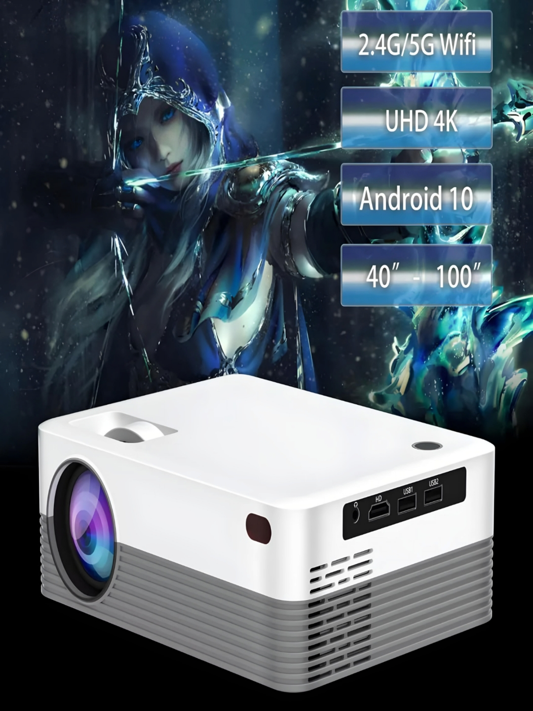 Aqlli Proyektor uy va ofis uchun, Wi-Fi, 8K UHD 3840x2160, HPX5 F700ni arzon narxda sotib oling ...