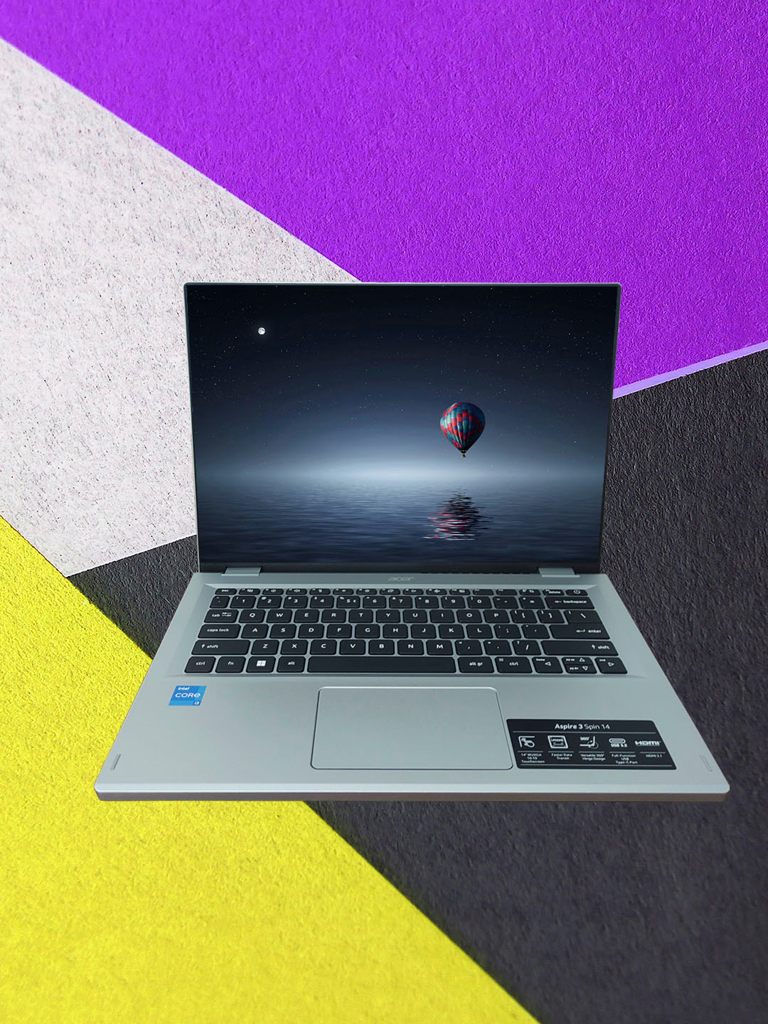 Ноутбук Acer Aspire 3, 360' + сенсор, Core i3-N305, 8GB DDR5, 256GB M2 ...
