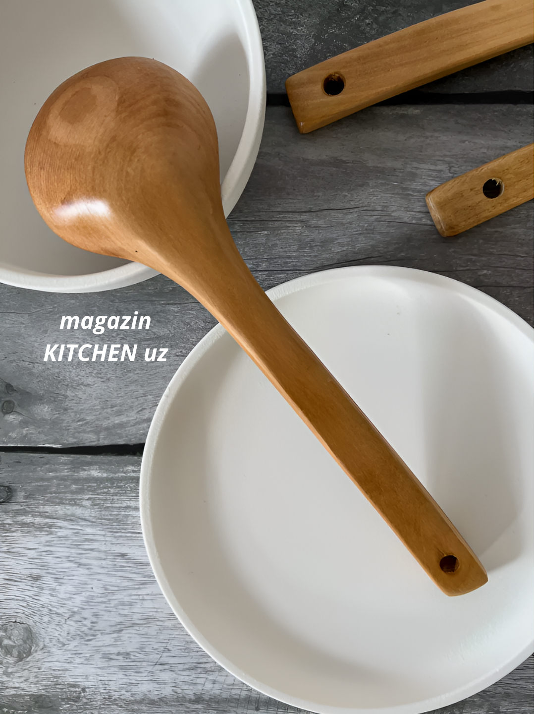 Половник деревянный, поварешка экологичная купить по низким ценам в интернет-магазине Uzum (1230117)