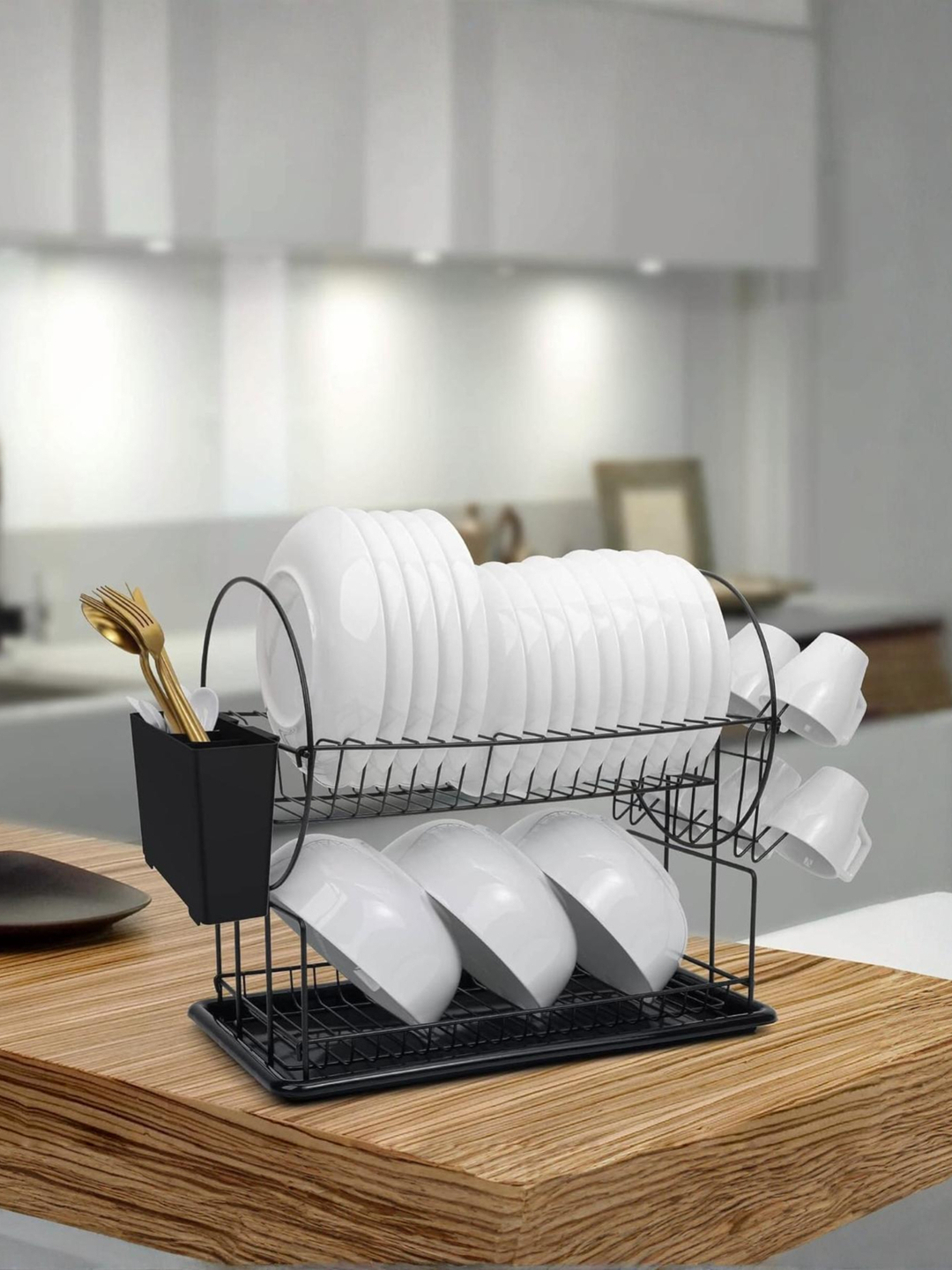 Посудосушилка двухъярусная, с подставкой купить по низким ценам в ...