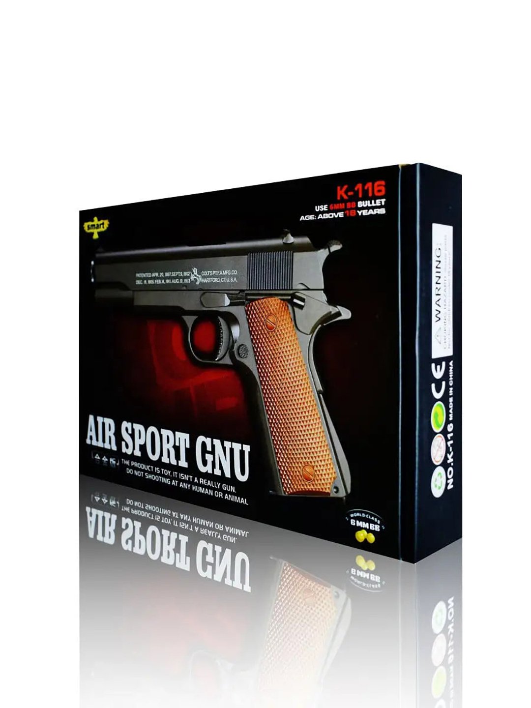 Игрушечный металлический пистолет, железный Colt K1161 + 100 пуль в ...