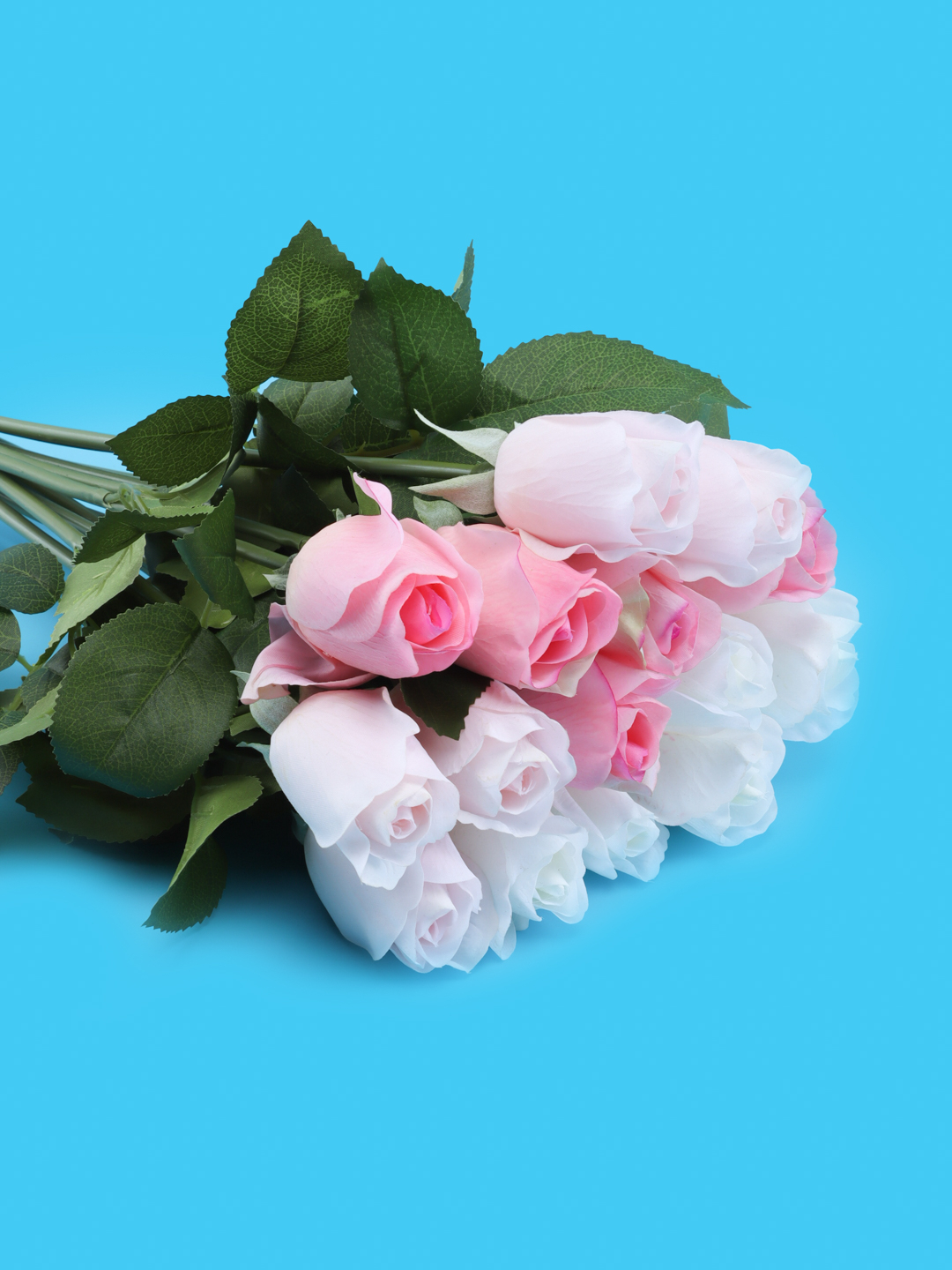 Sun'iy gullar, uy uchun qizil, oq va pushti rangli atirgullarni arzon ...