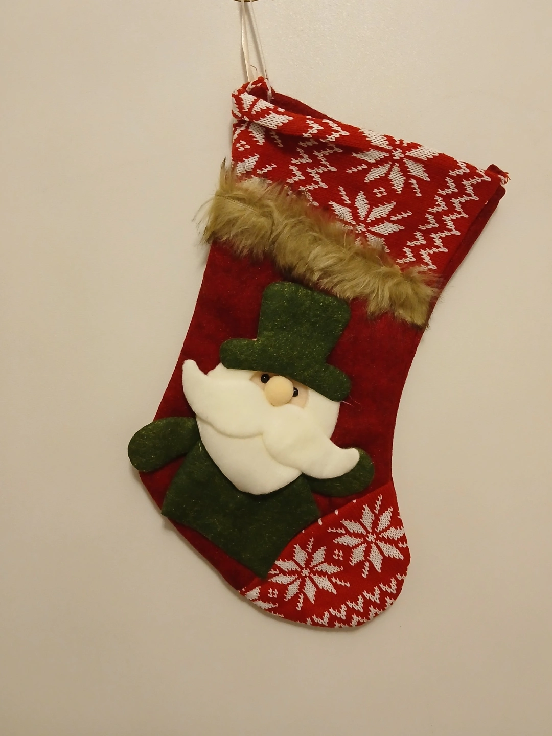 Новогодний носок, декор для подарка на Новый год лесной зеленый купить ...