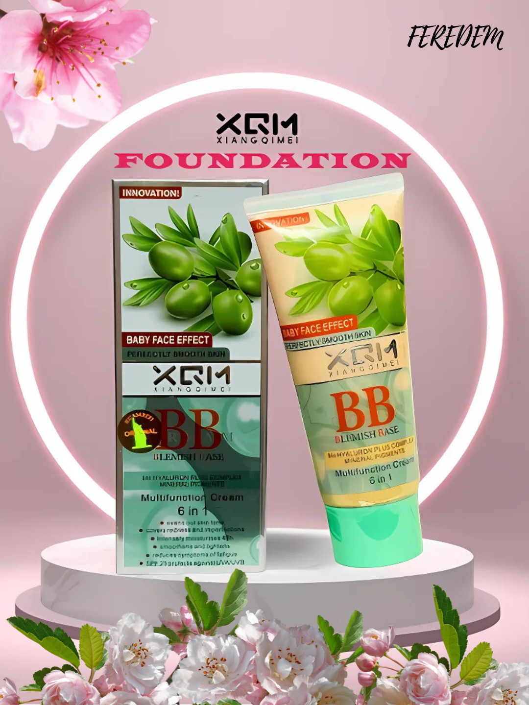 BB тональный крем, солнцезащитный крем XQM, SPF 15, формула 6 в 1, 65 мл лесной зеленый купить ...