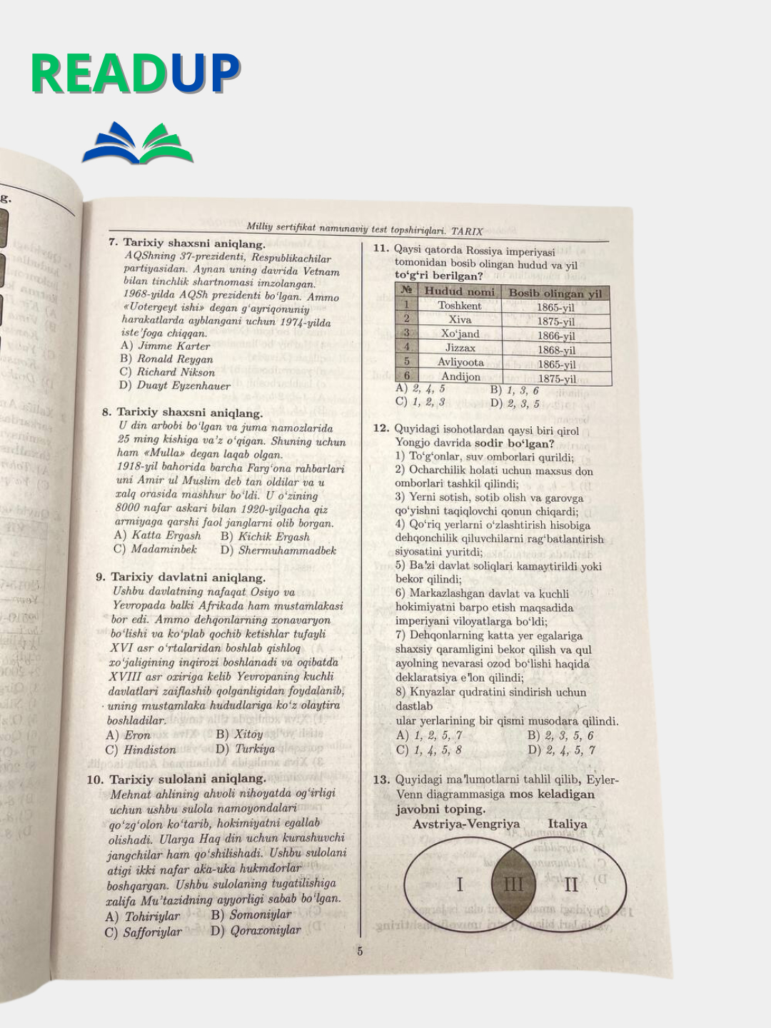 Milliy sertifikat, tarix, 30 ta varian javoblari bilanni arzon narxda ...