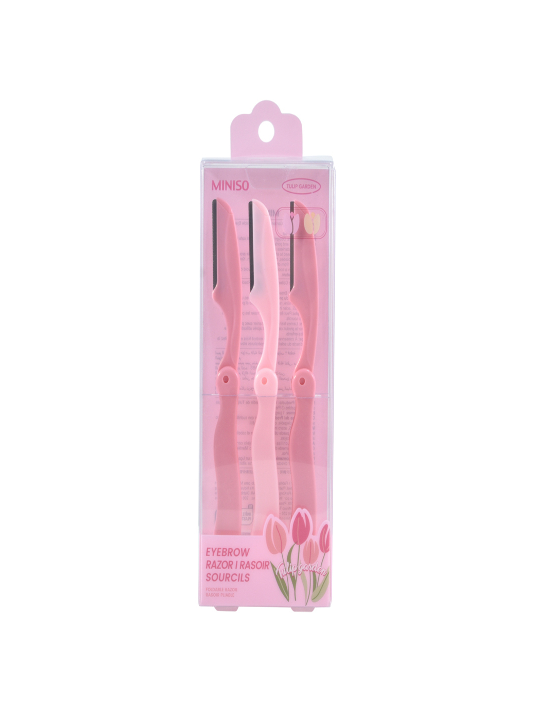 MINISO Складные бритвы для бровей Tulip Garden Collection, 3 шт ...