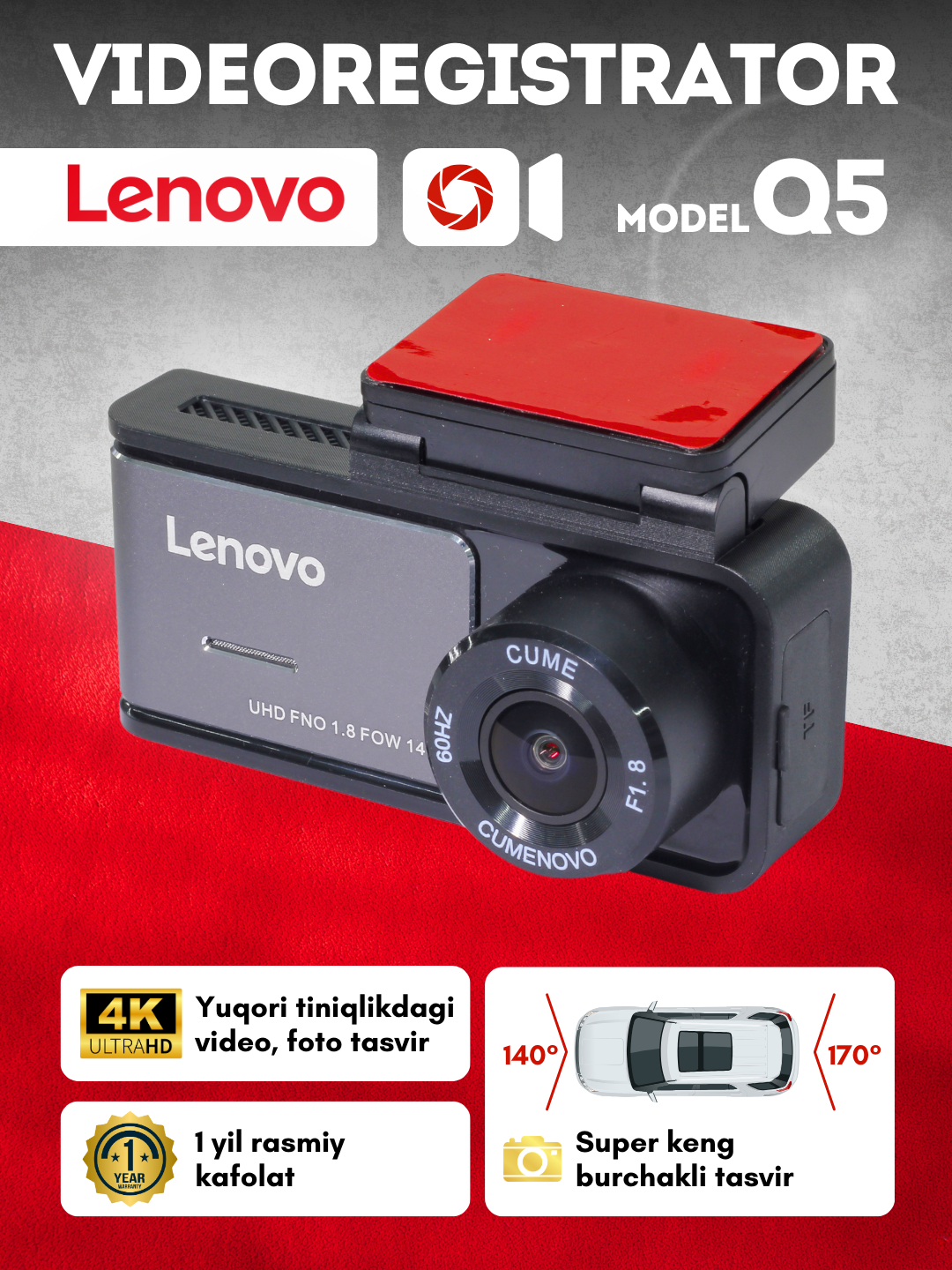 Видеорегистреторы "Lenovo Q3" "Lenovo Q5" "Lenovo Q7" 4K FHD Wi-Fi купить по низким ценам в ...