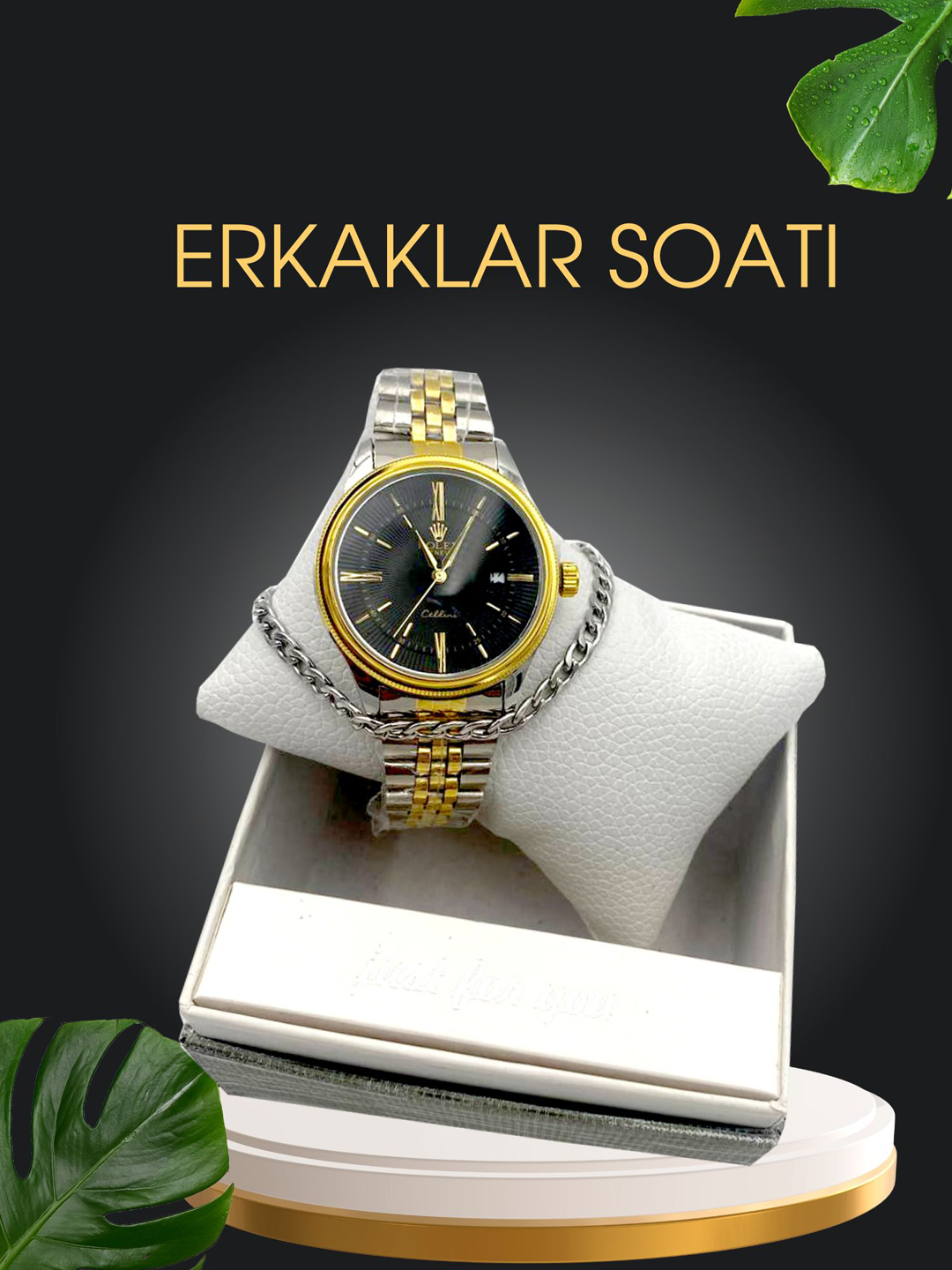 Soat Erkaklar uchun soati + braslet erkaklar uchun sovga karopkasi ...