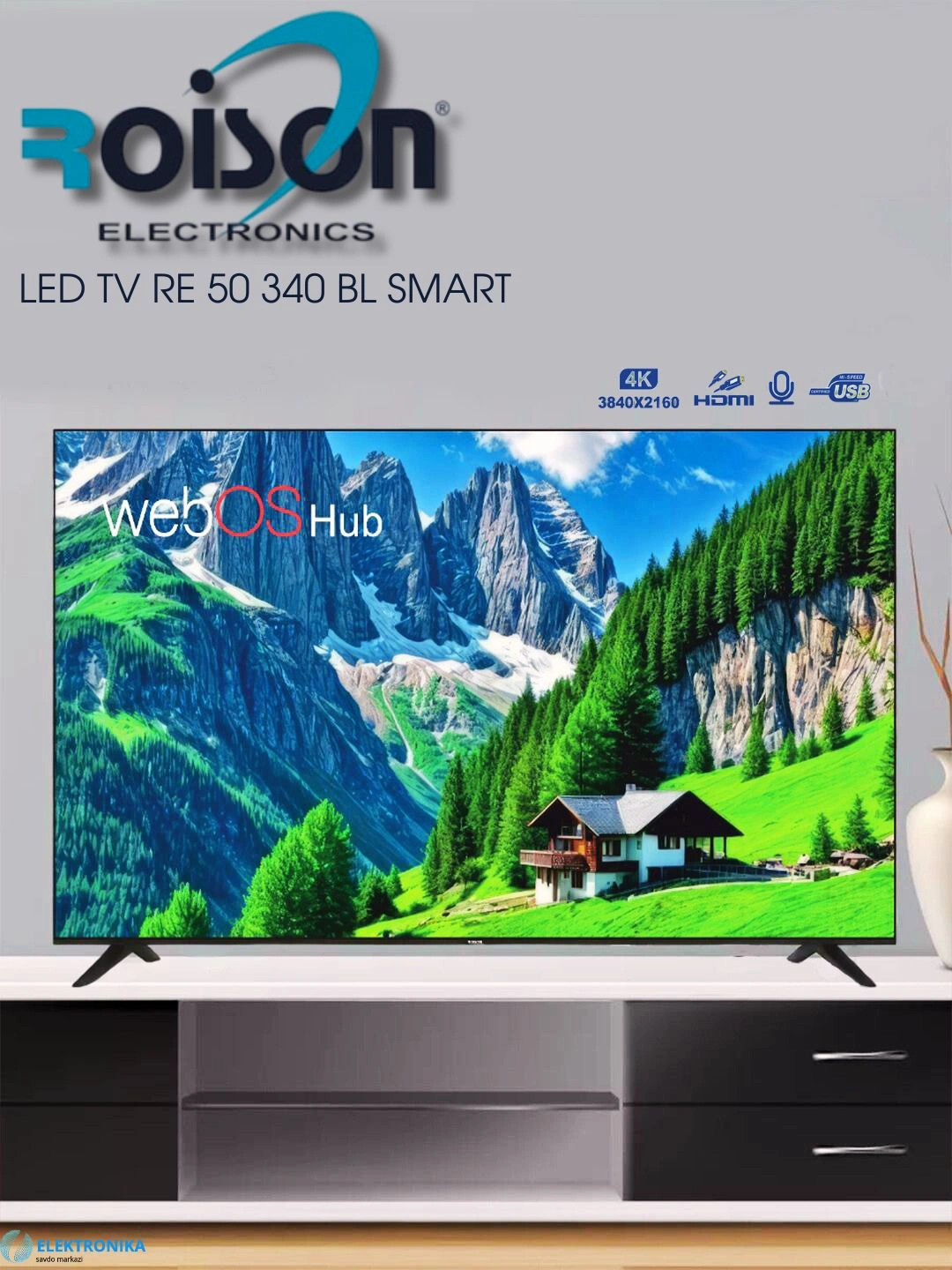 Телевизор Roison Smart LED 4K TV RE 50 340BL SMART WebOS за 3579000 сум ...