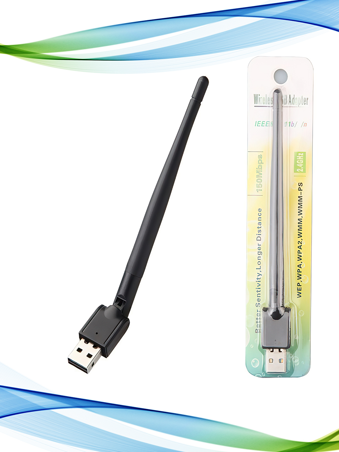 Wi-Fi USB адаптер MT7601, с антенной для подключения к беспроводным ...