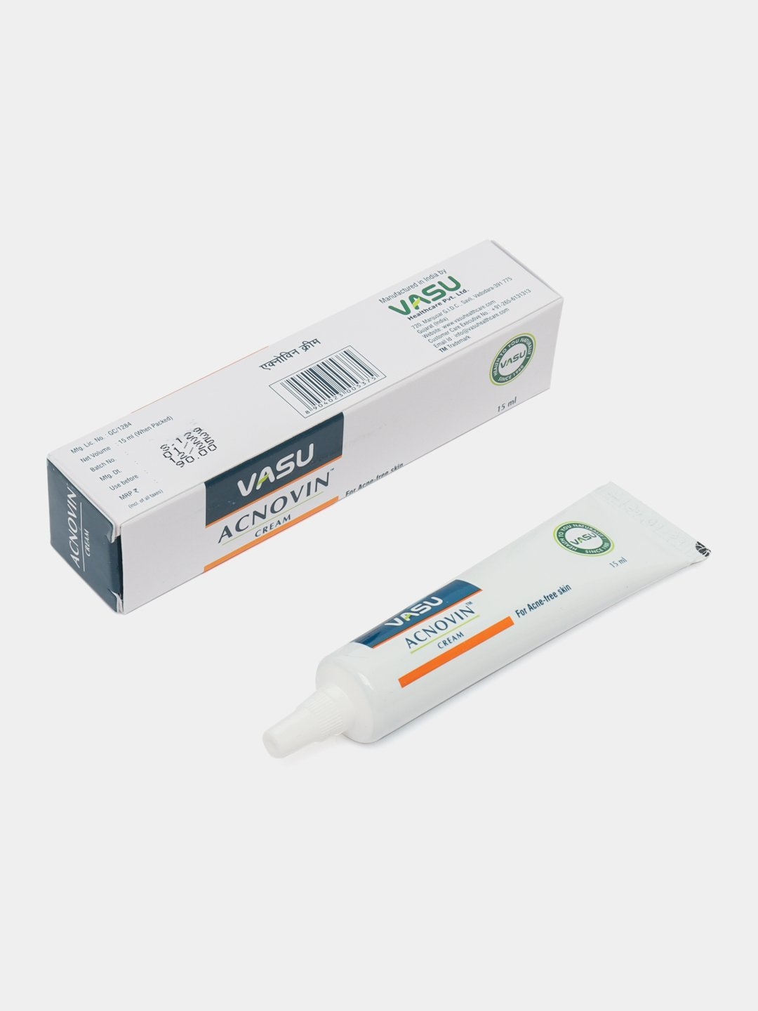 Индийский крем с кумкумади против прыщей и угрей Акновин, VASU Acnovin ...