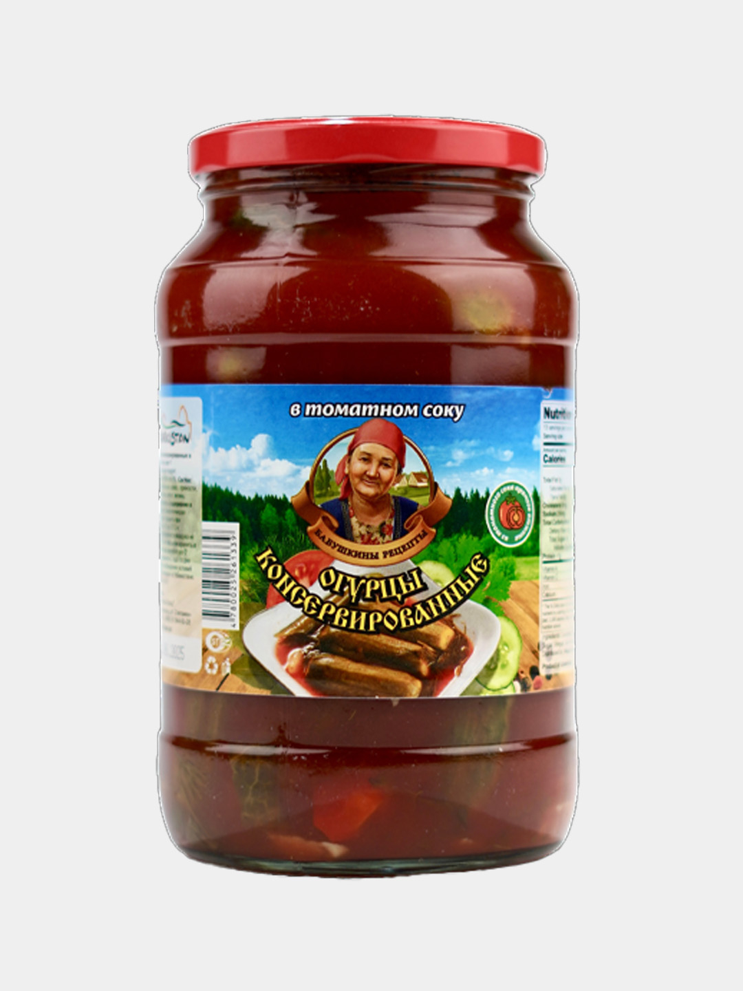 Огурцы в томатном соке в стекло банке, по 1000 мл купить по низким ...