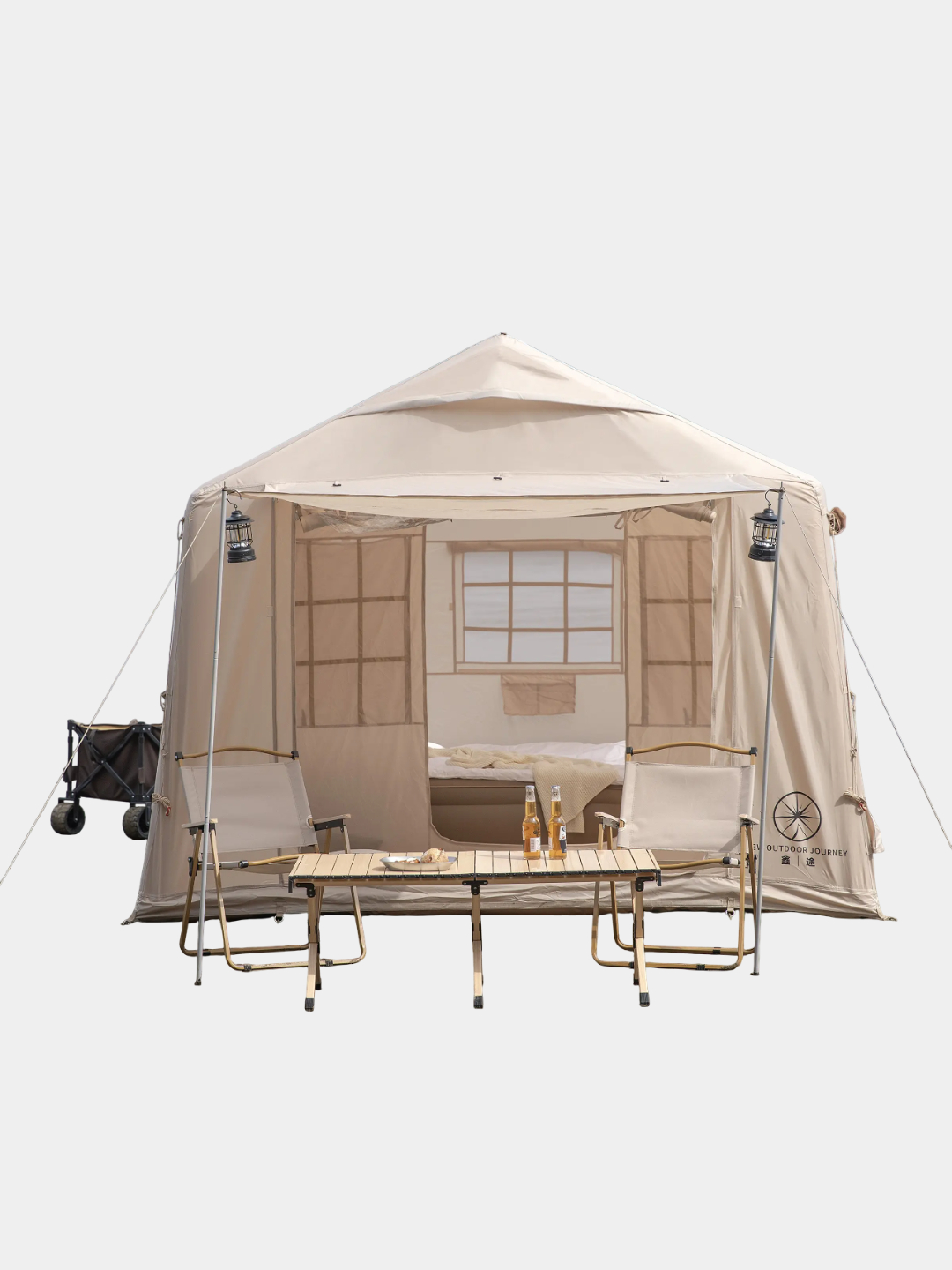 Надувная палатка, двухкомнатная 12 кв.м, 3м * 4м купить по низким ценам в интернет-магазине Uzum ...