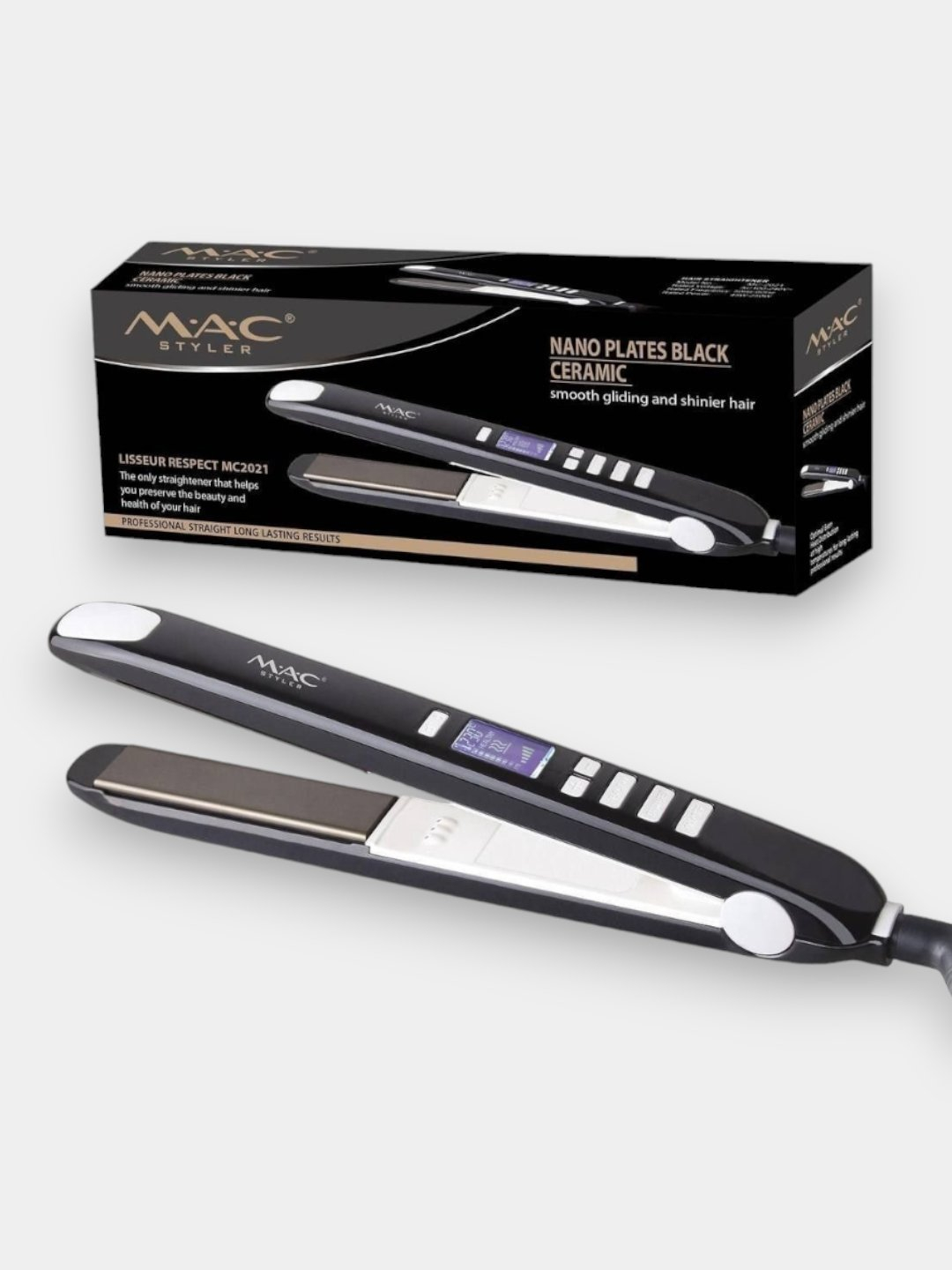 Профессиональный выпрямитель MAC Styler MC-2021, с дисплеем, керамическая пластина купить по ...