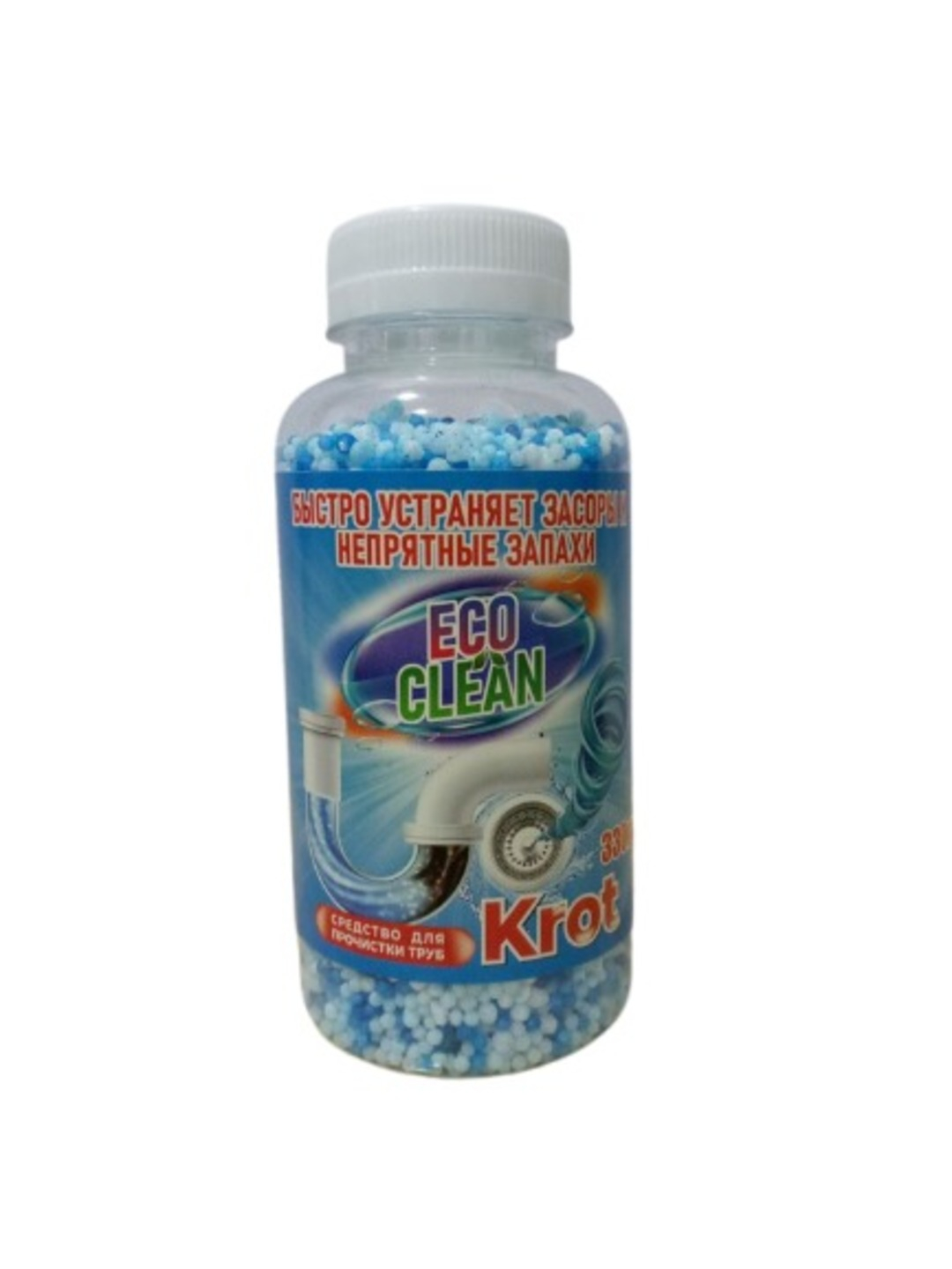 Крот ECO CLEAN aнтизасор, средство для прочистки канализационных труб, 330 г купить по низким ...