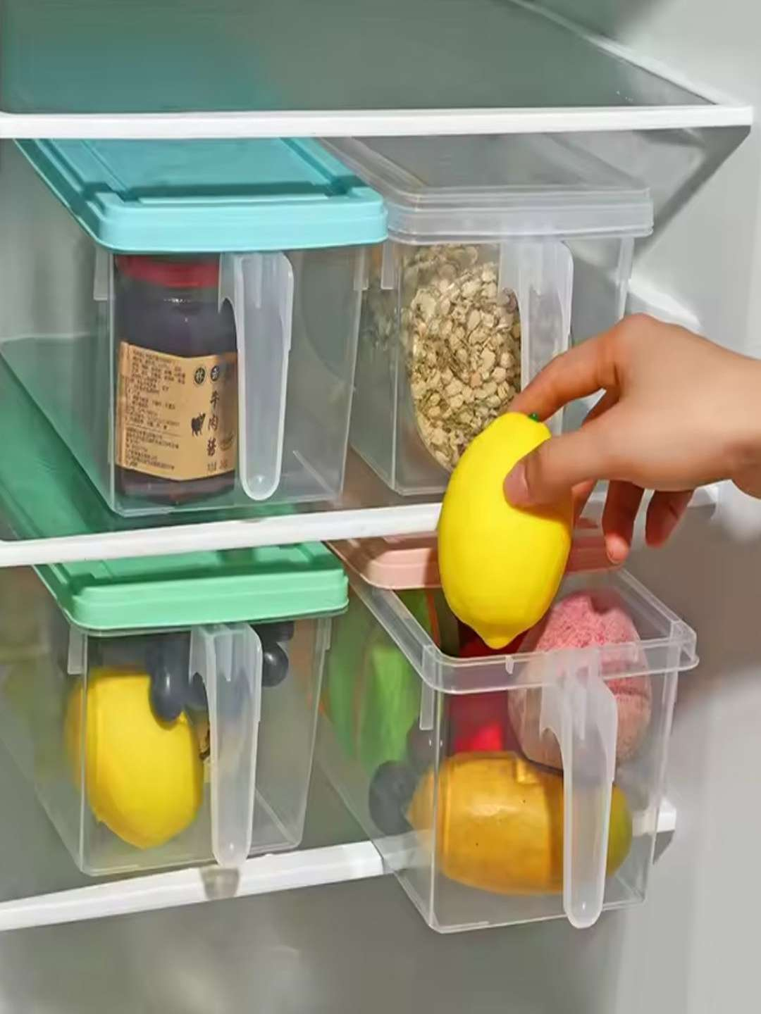 Контейнер для холодильника с ручками и крышкой для хранения продуктов ...