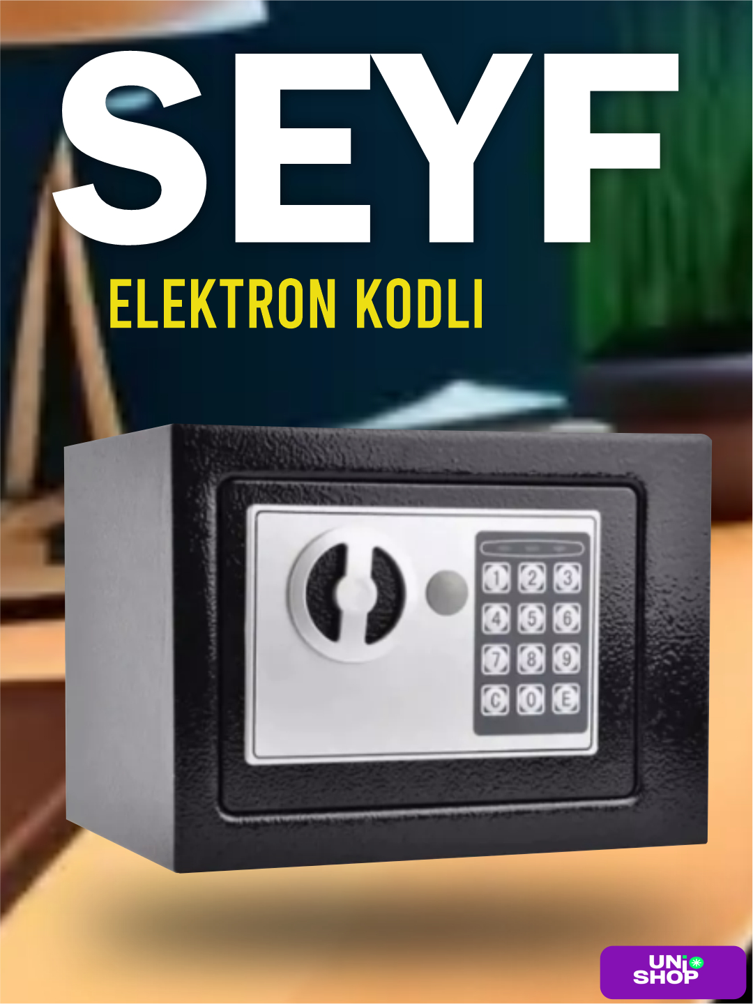 Metall seyf, elektron, kalitli, kodli qulfli, uy va ofis uchunni arzon narxda sotib oling — Uzum ...