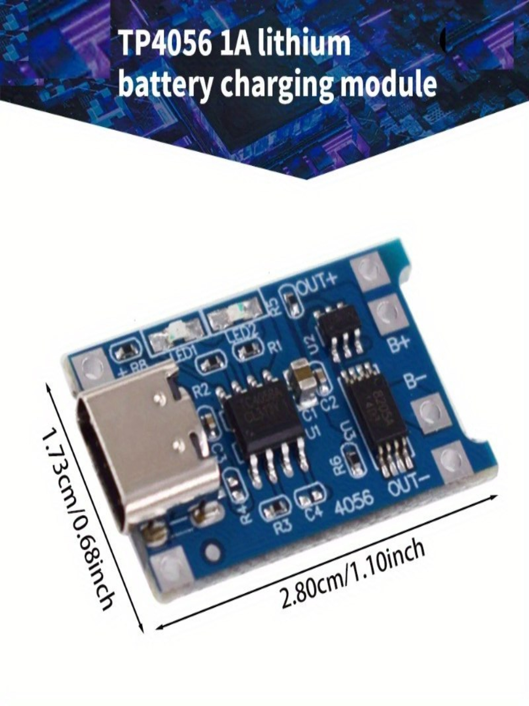 Модуль зарядного устройства и защиты литиевой батареи TP4056A купить по низким ценам в интернет ...