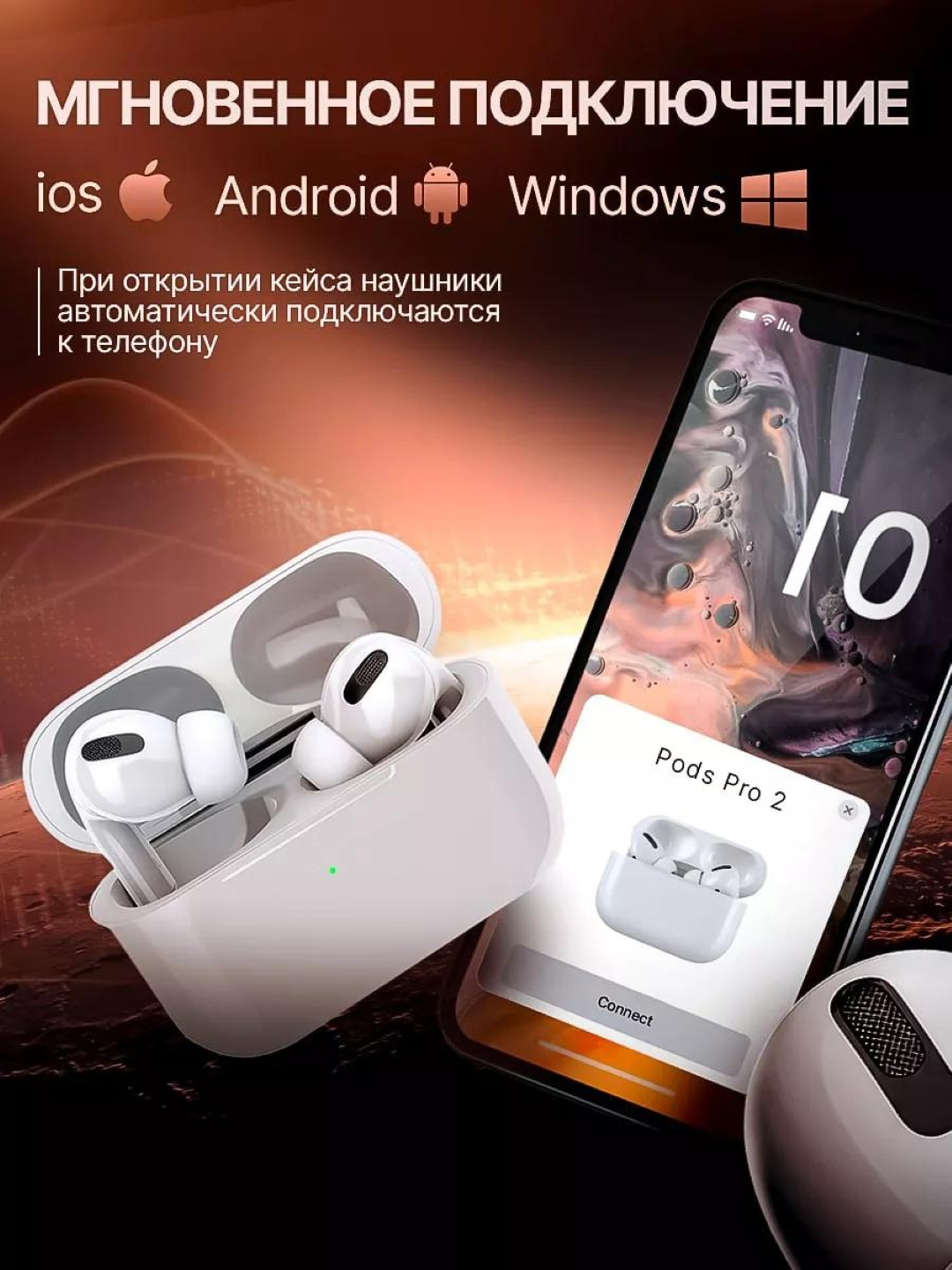 Simsiz naushniklar Pods A9 Pods 2,Pods 3,Air Pro ANC,sensorli ekranli ...