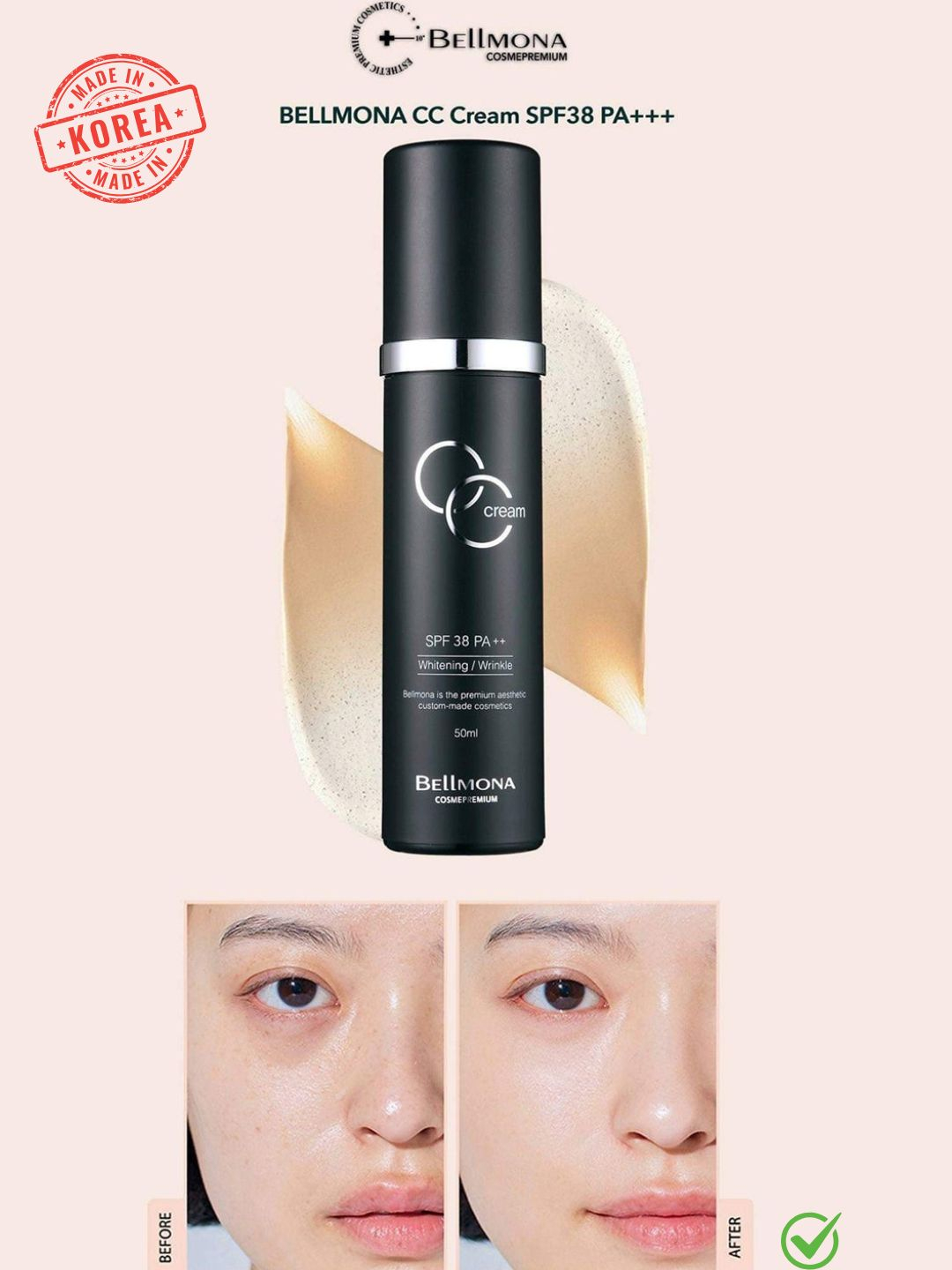 СС-крем подстраивающийся под цвет кожи, Bellmona CC cream color change ...