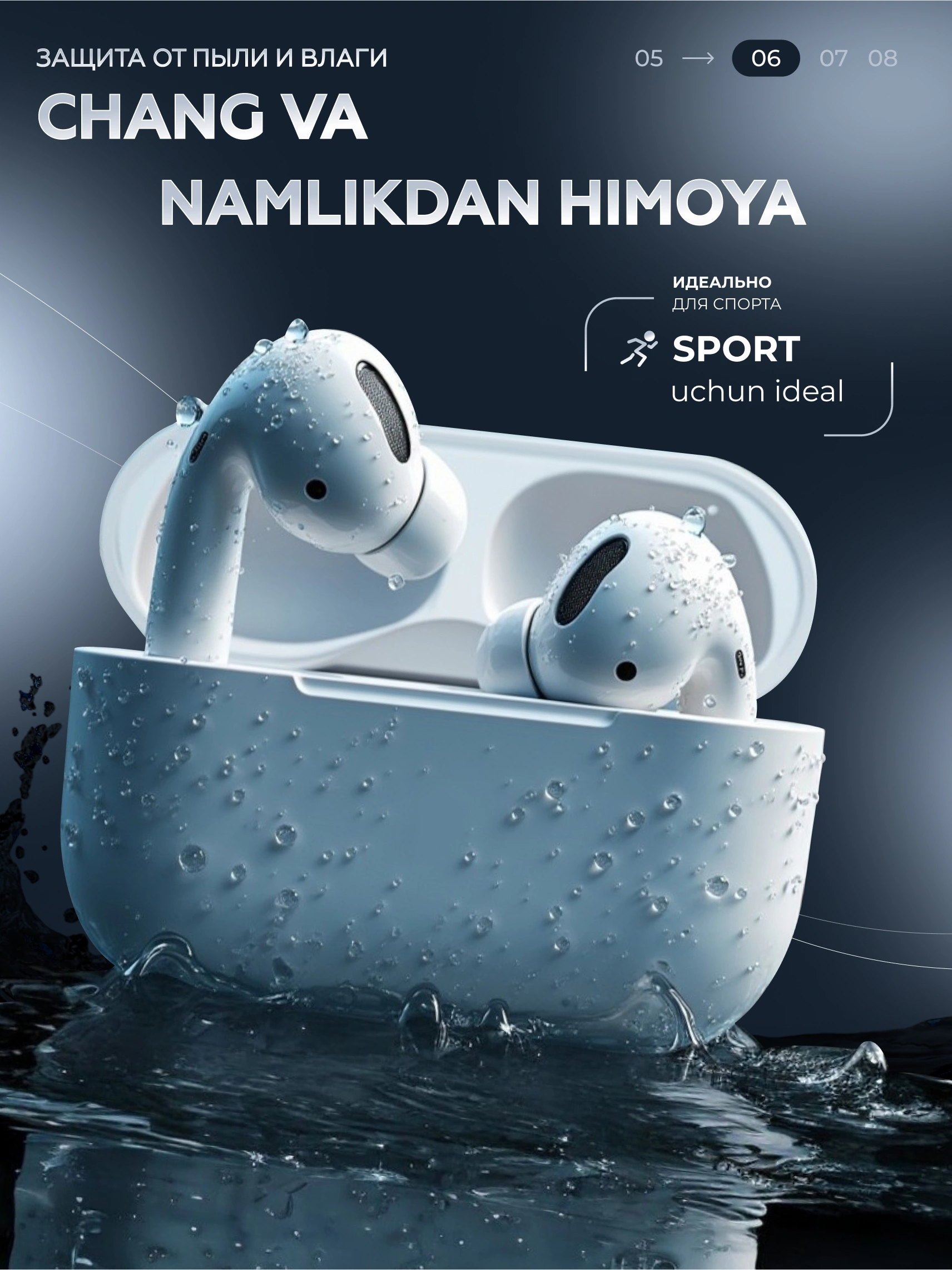 Simsiz quloqchinlar Pods Pro 2 DUBAI ANC, sensorli, iPhone va Android ...