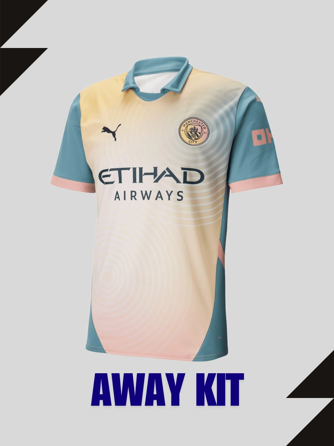 Futbol formalari Manchester Siti, uy va safar uchrashuvlari uchun DRI ...