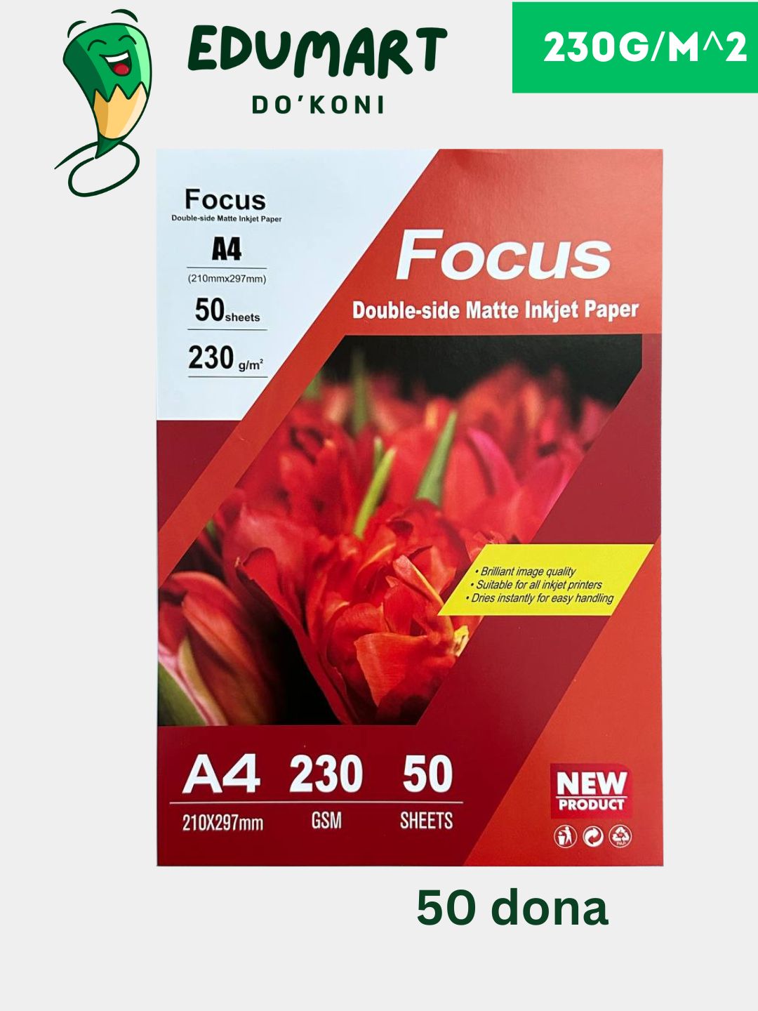 Матовая бумага Focus 230/250/300 купить по низким ценам в интернет-магазине Uzum (1594220)