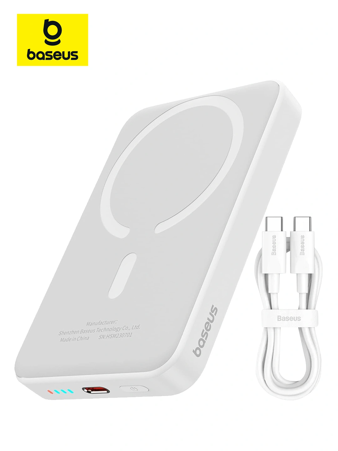 Baseus 10000mAh Power bank Magsafe Qi2, 20Вт, внешний аккумулятор, с ...