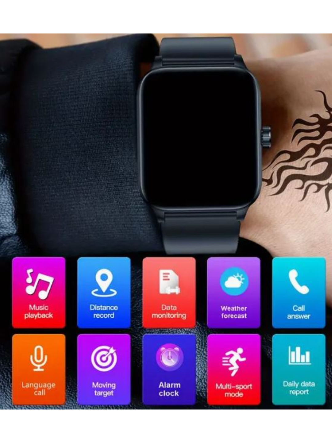 Aqlli soatlar, Smart watch Android va iPhone, Apple, IOS uchun, suvga ...