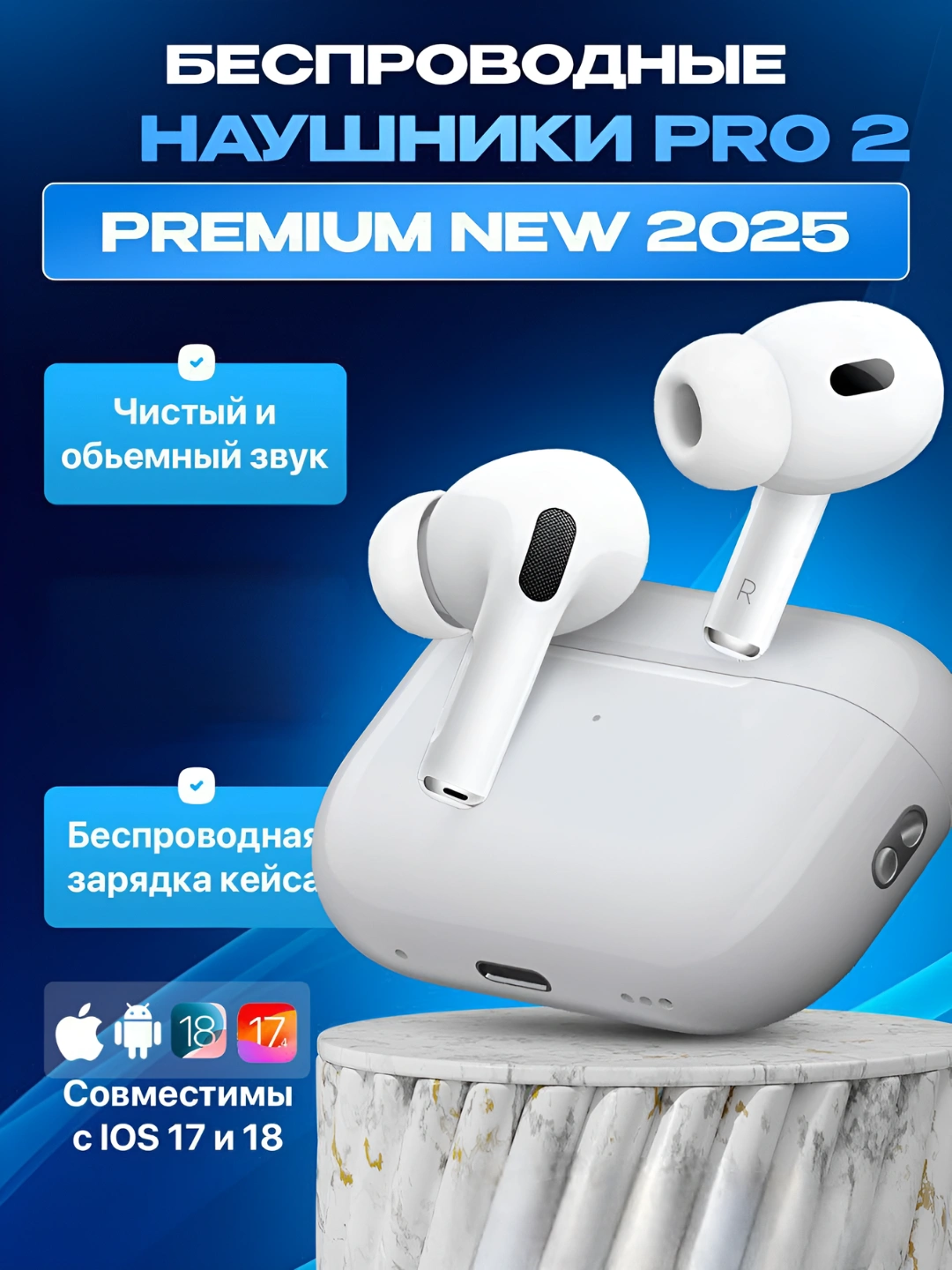 Simsiz quloqchinlar Pods Pro 2 Premium, sensorli, naushnik /Airpods 2 ...