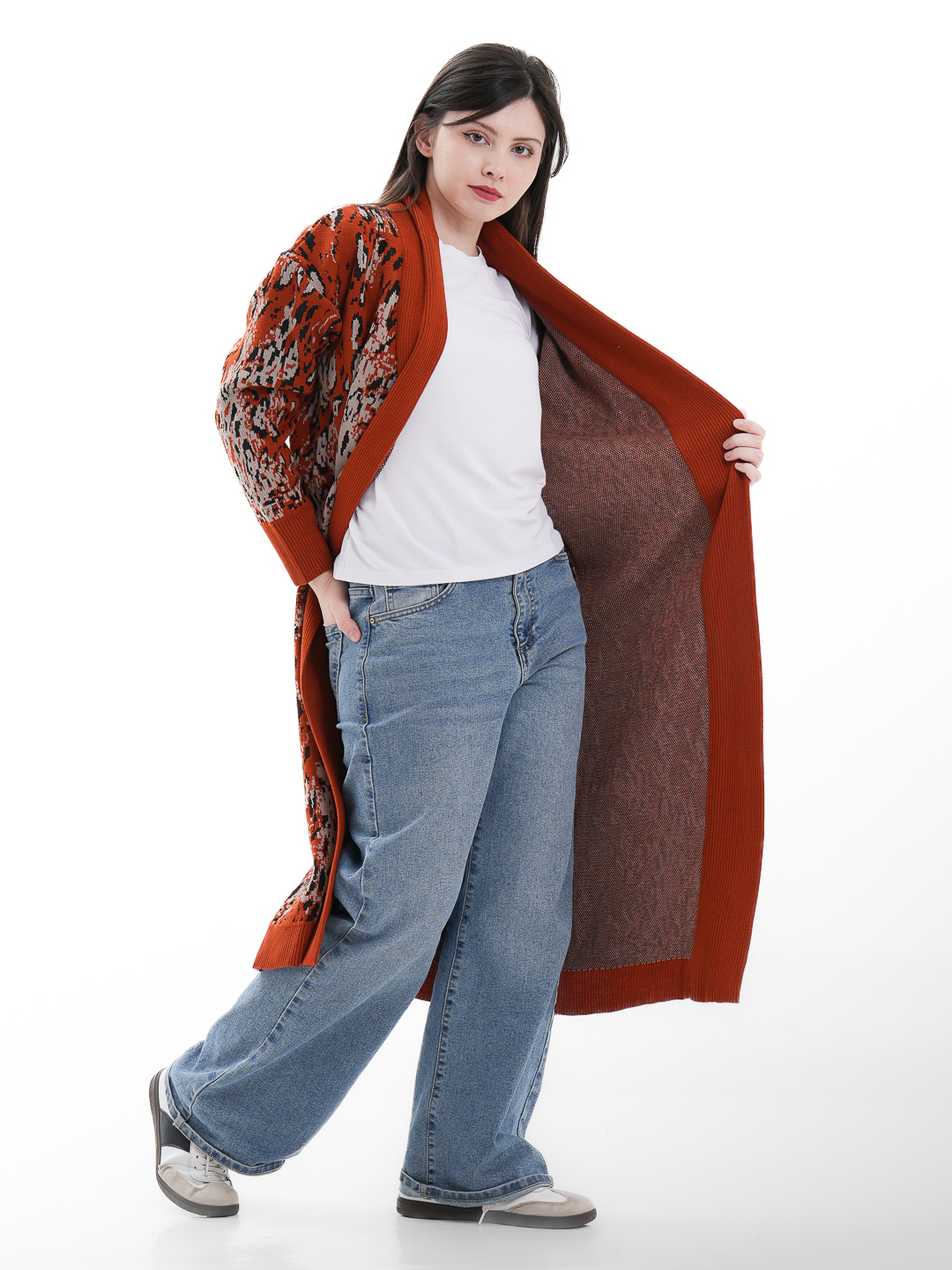 Оверсайз-кардиган с рукавами DIDOV TRIKO с V-образным сечением для ...