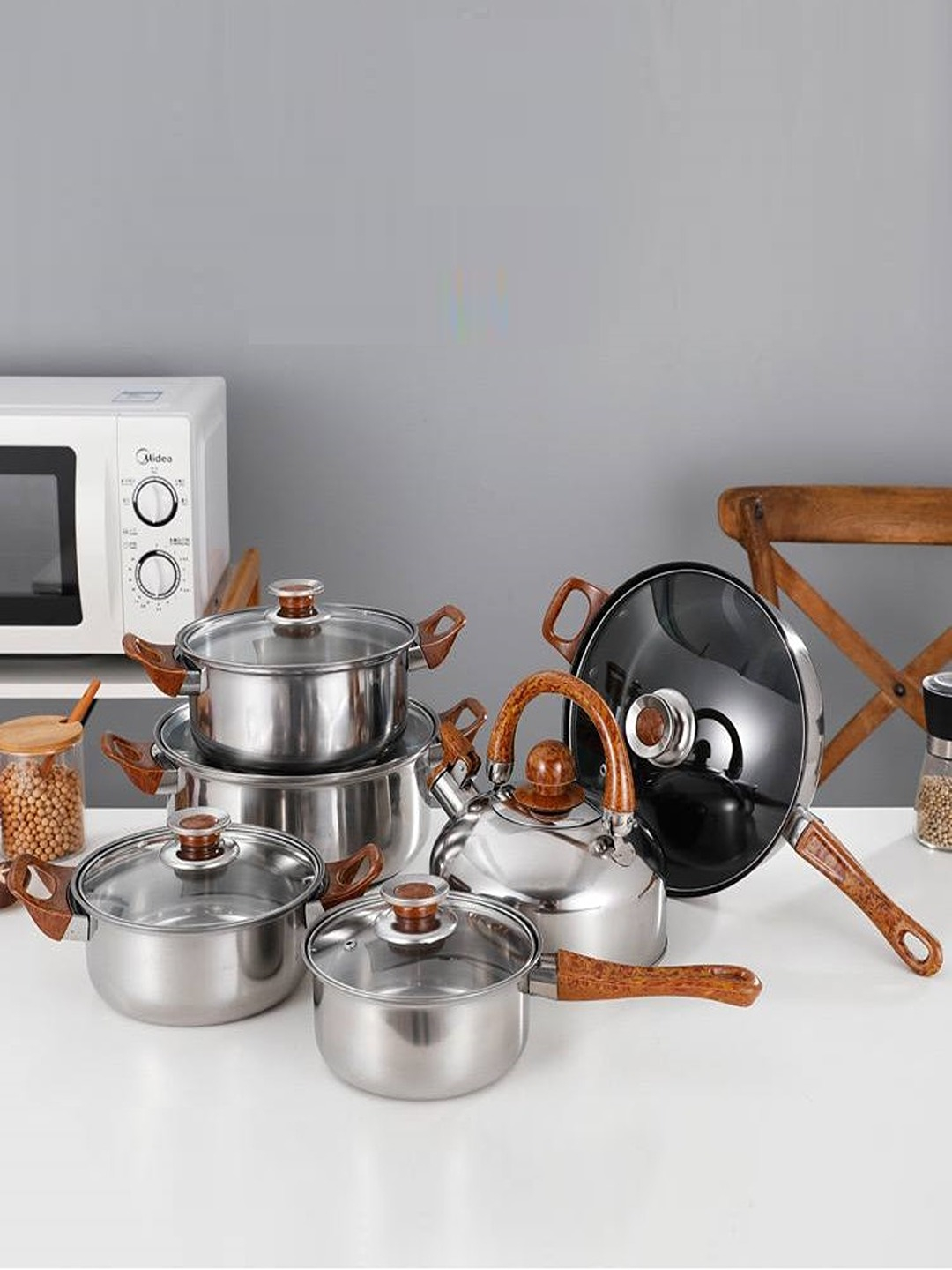 Pishirish uchun oshxona anjomlari to'plamini arzon narxda sotib oling — Uzum (1542653)