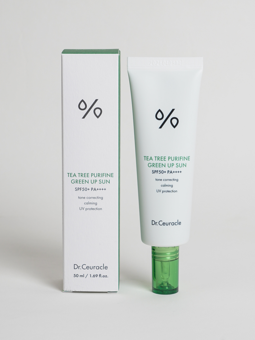 Dr.Ceuracle Tea Tree Purifine Green Up Sun Солнцезащитный крем SPF 50 ...