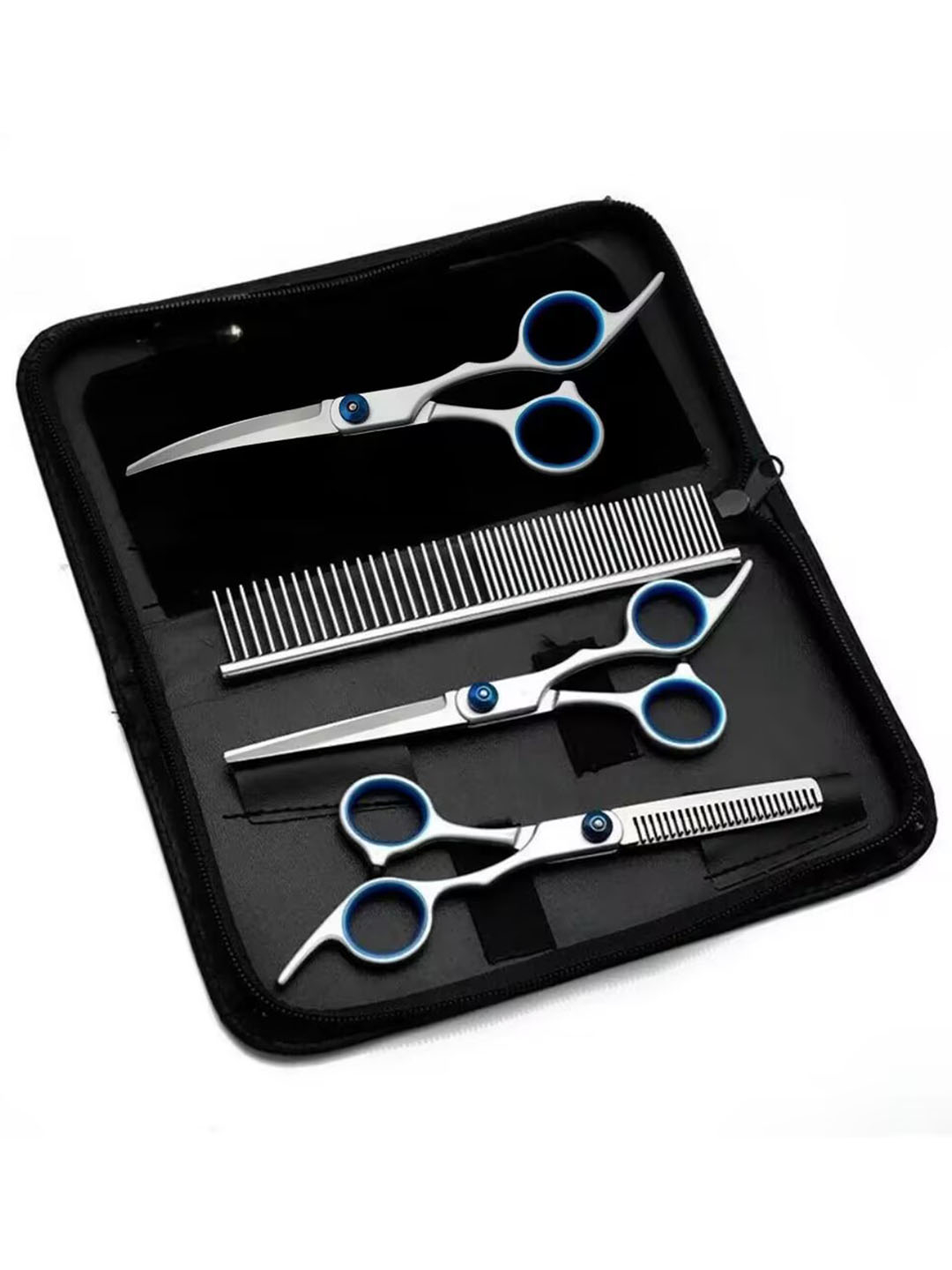 Набор из 4-х предметов: ножницы для ухода за домашними животными и инструменты для стрижки ...