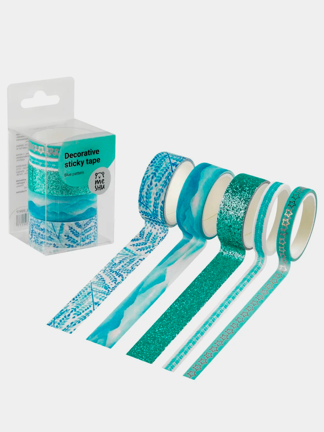 Набор клейких декоративных лент MESHU "Blue pattern", 5 шт купить по низким ценам в интернет ...