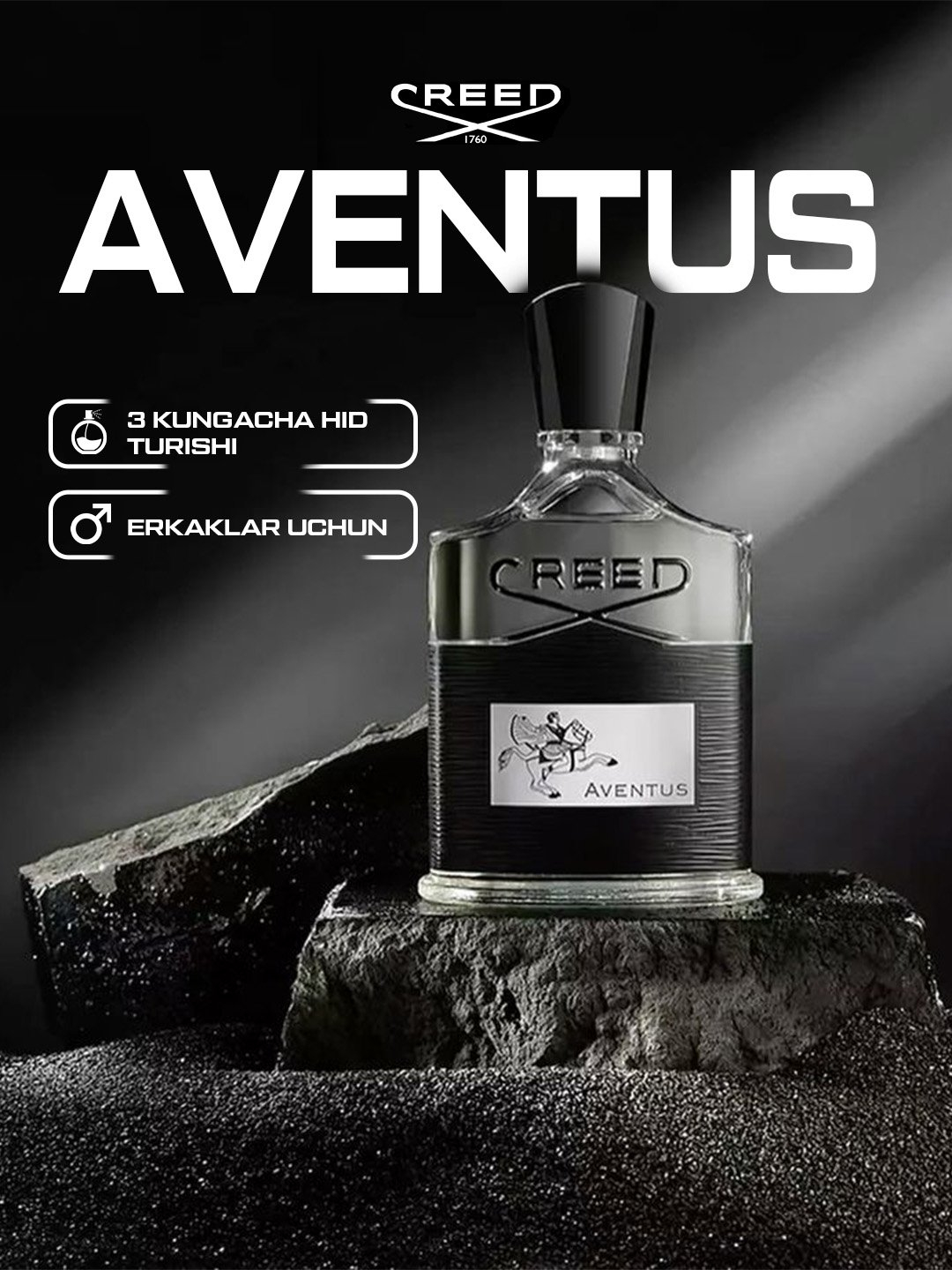 Erkaklar uchun atir Creed Aventus, kuch va nafislikning afsonaviy ...