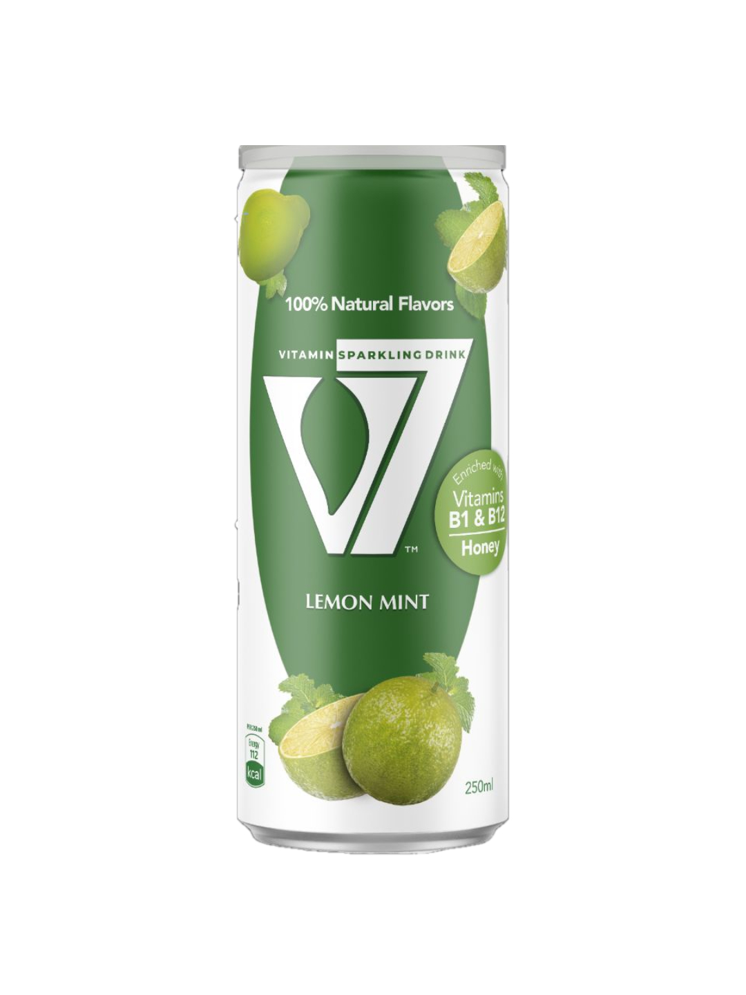 Витаминный газированный напиток V7 Lemon Mint, с лимоном и мятой, 250 ...