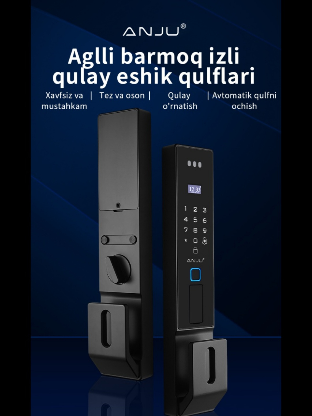 ANJUaqlli qulf Elektron qulflar,qulf , parol qulf, barmoq izi qulfni ...