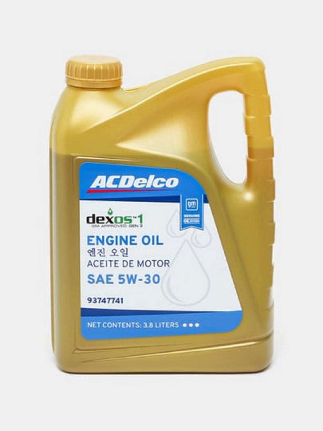 Масло моторное Dexos 1 5W30 GM, 3.8 л, №93747741 купить по низким ценам ...