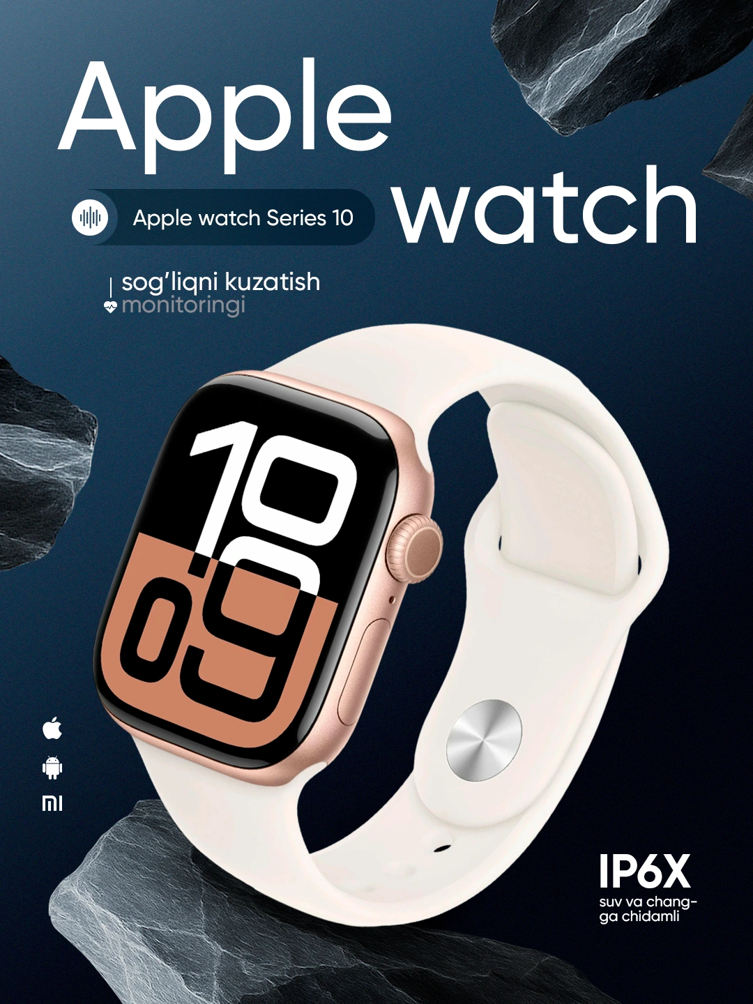 Smart soat Watch Series 10 Jet Black, 42 mm, 46 mm, GPSni arzon narxda ...